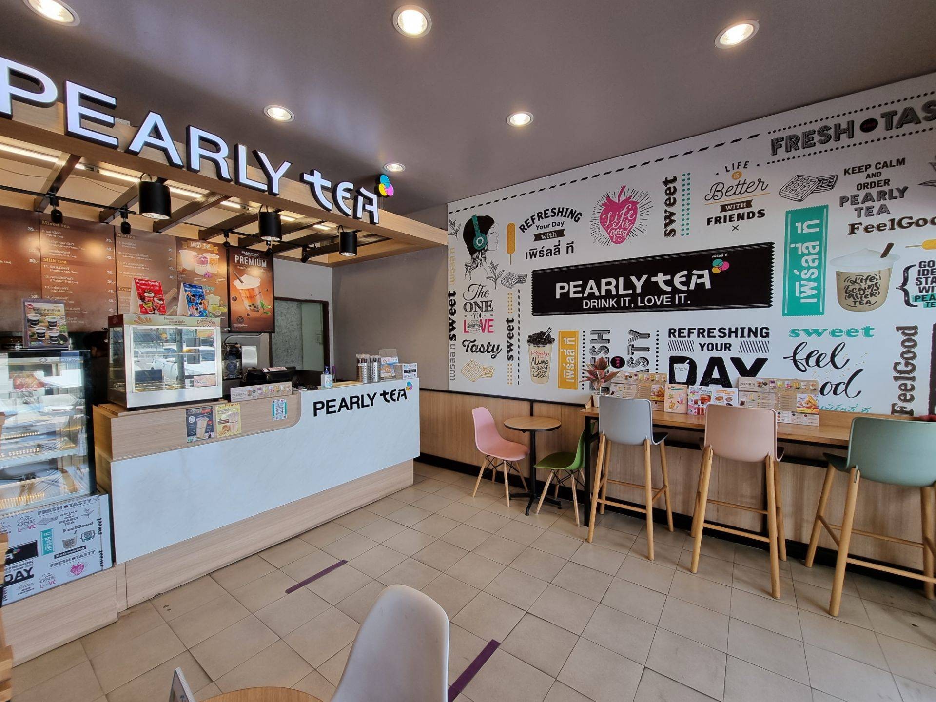 รีวิว Pearly Tea แฝดสาม ศรีจอมทอง - ร้านชารสชาติดี มีหลายสาขาตามปั๊มปตท.