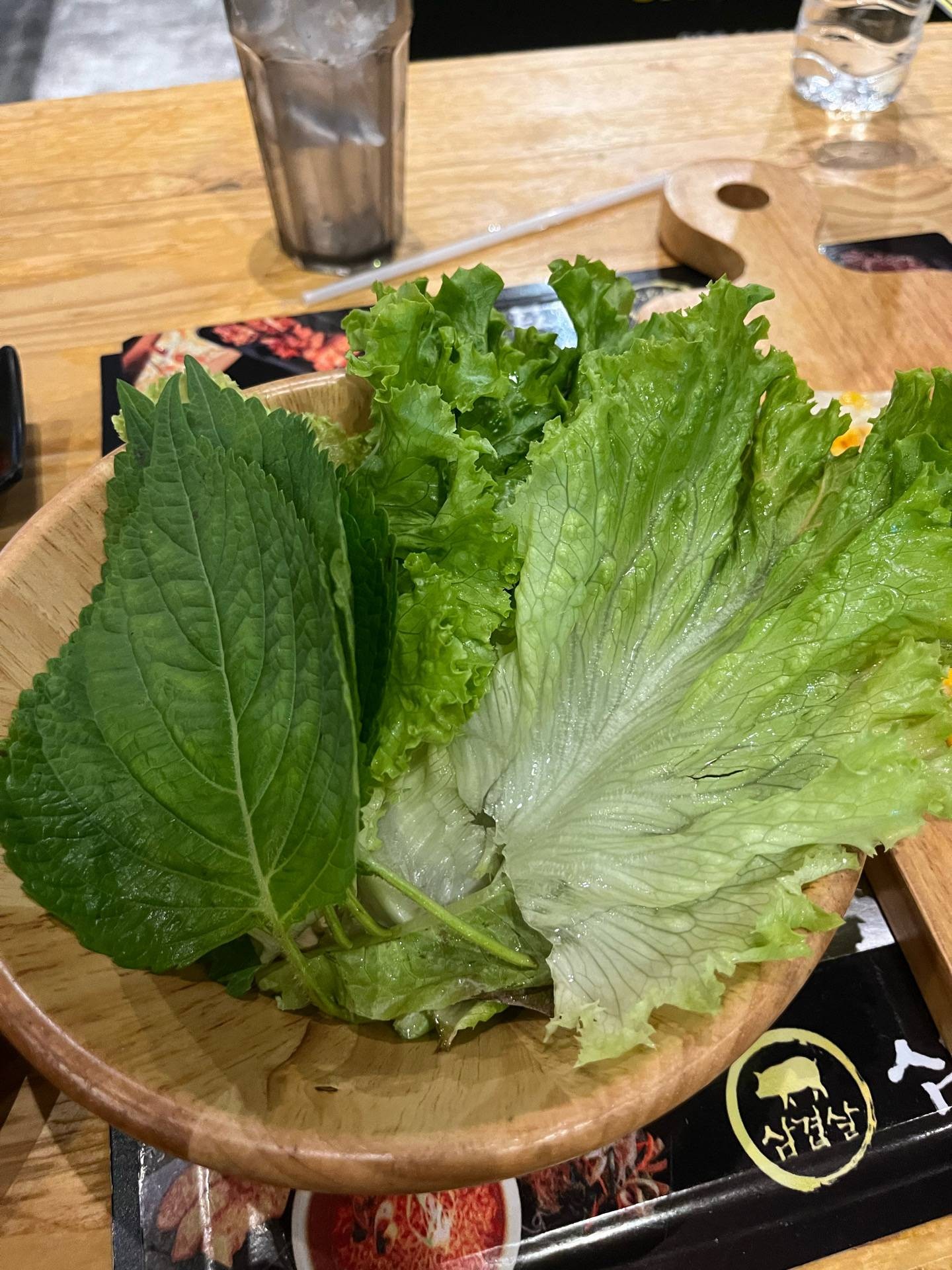 ผัก ร้าน Sam Gyup Sal BBQ สาขาห้วยขวาง