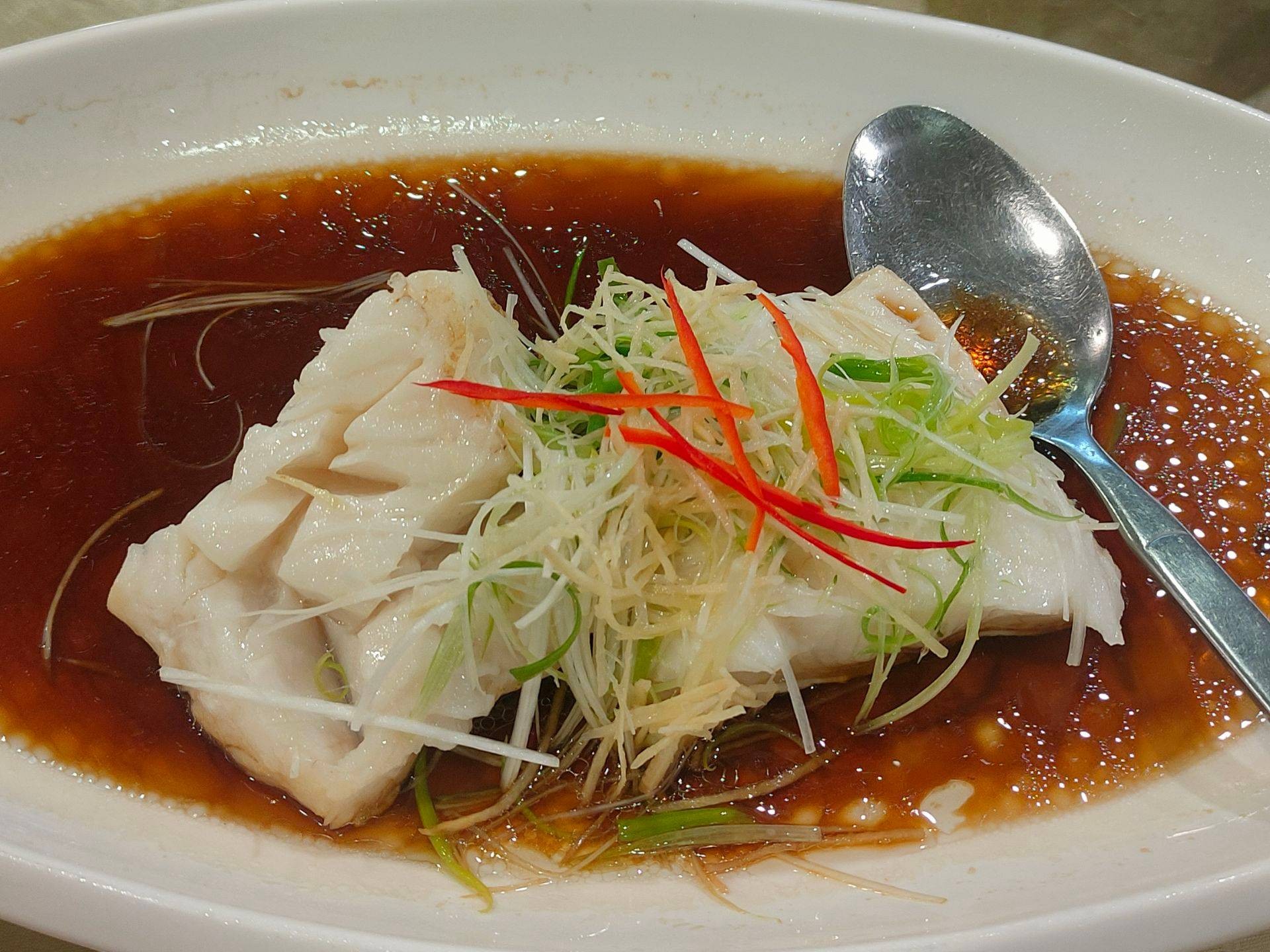 ปลาหิมะนึ่งซีอิ๊ว ร้าน Siang Ping Loh Chinese Restaurant โรงแรมแกรนด์ ...