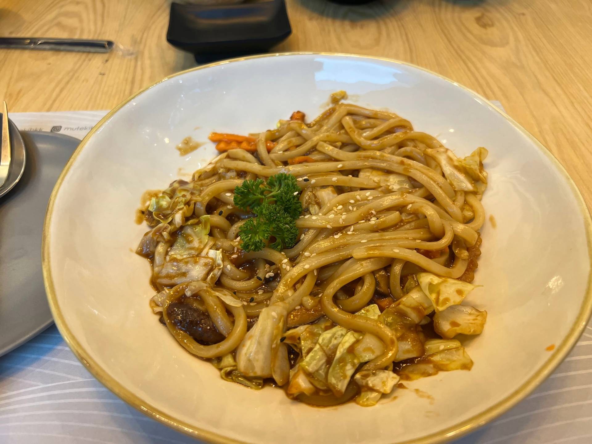 mentaigo yaki udon ร้าน Muteki by Mugendai สามย่านมิตรทาวน์