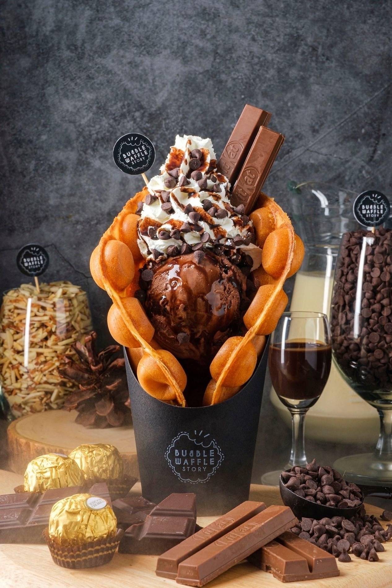 ร้าน Bubble Waffle Story Central Ladprao ชั้น4 โซนพลาซ่า | รีวิวร้านอาหาร