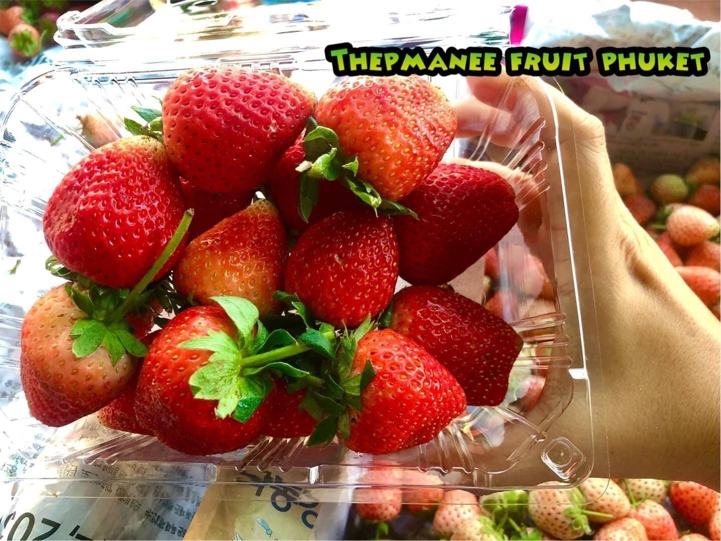 ร้านขายสตรอเบอร์รี่ (เทพมณีผลไม้ภูเก็ต) Strawberry shop by Thepmanee ...
