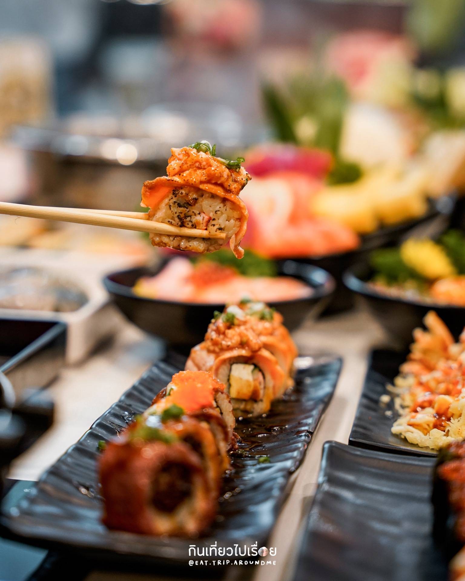 แซลมอนสับเบิร์นไฟโรล ร้าน Sloth Sukiyaki เซ็นทรัลพลาซ่า พระราม 2 - Wongnai