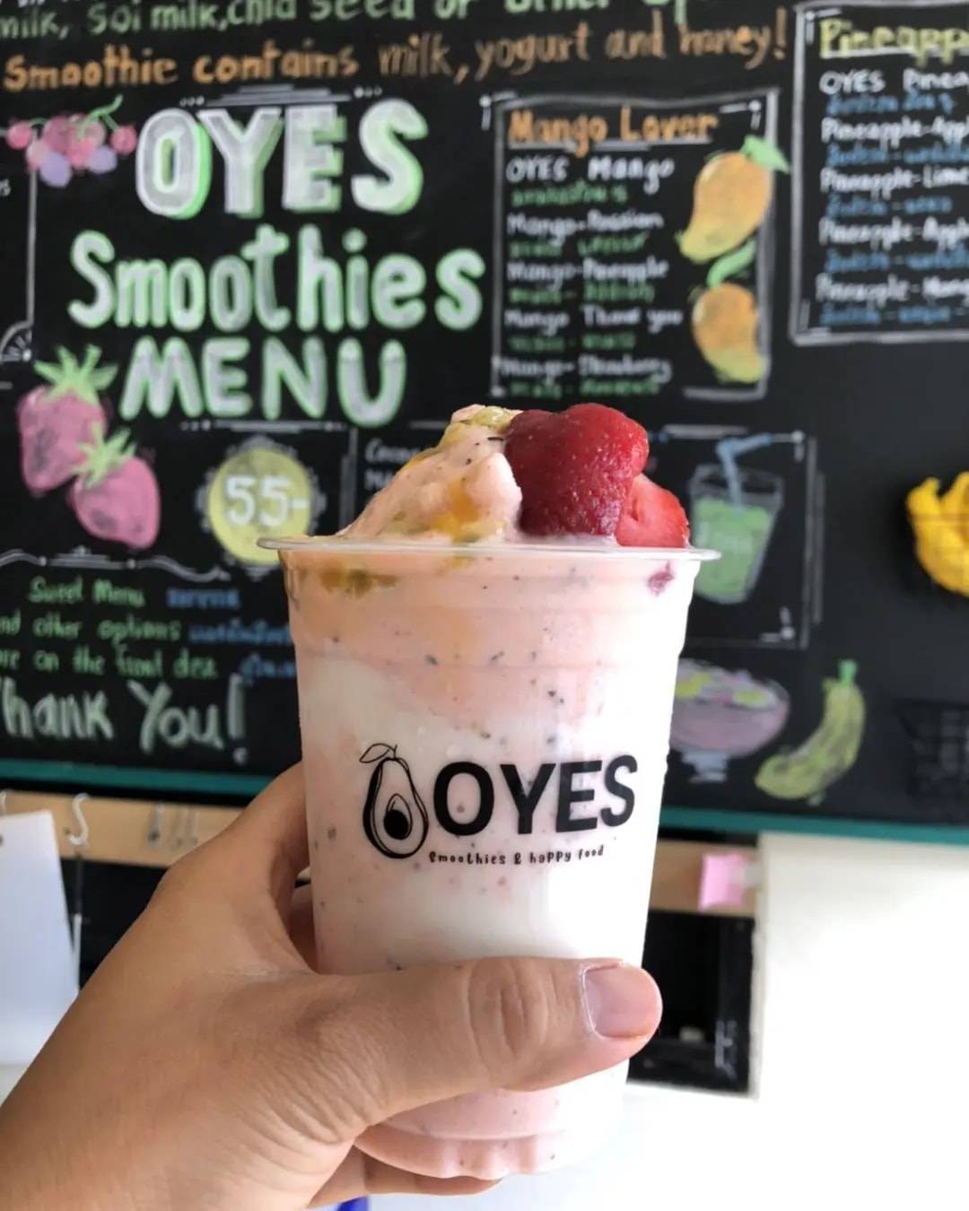 โอเยสสมูทตี้น้ำผักผลไม้ปั่น - OYES smoothies & happy food โอเยส - สั่ง ...