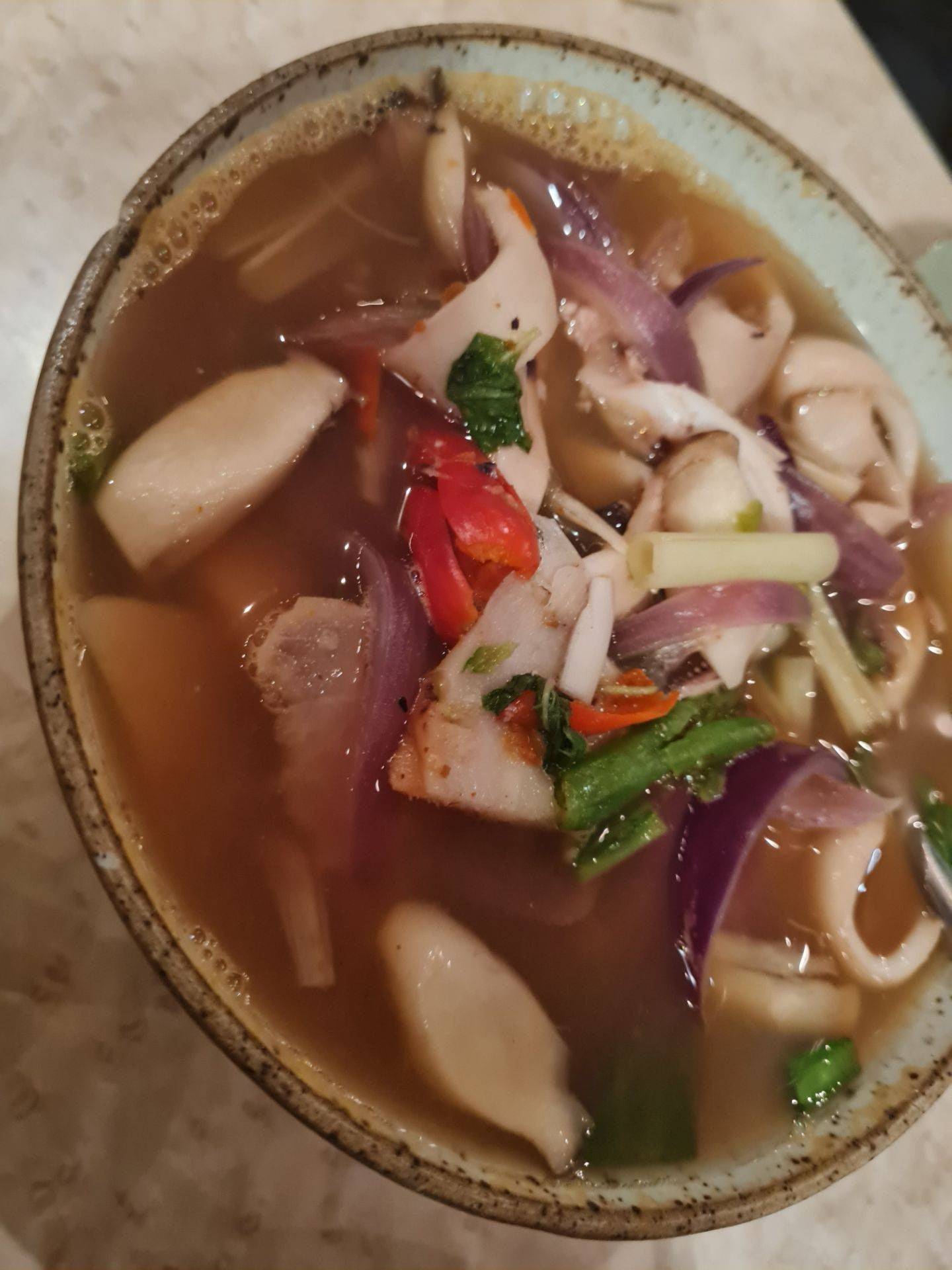 ต้มแซ่บหมู ร้าน Place Pause Peace At Rimping River