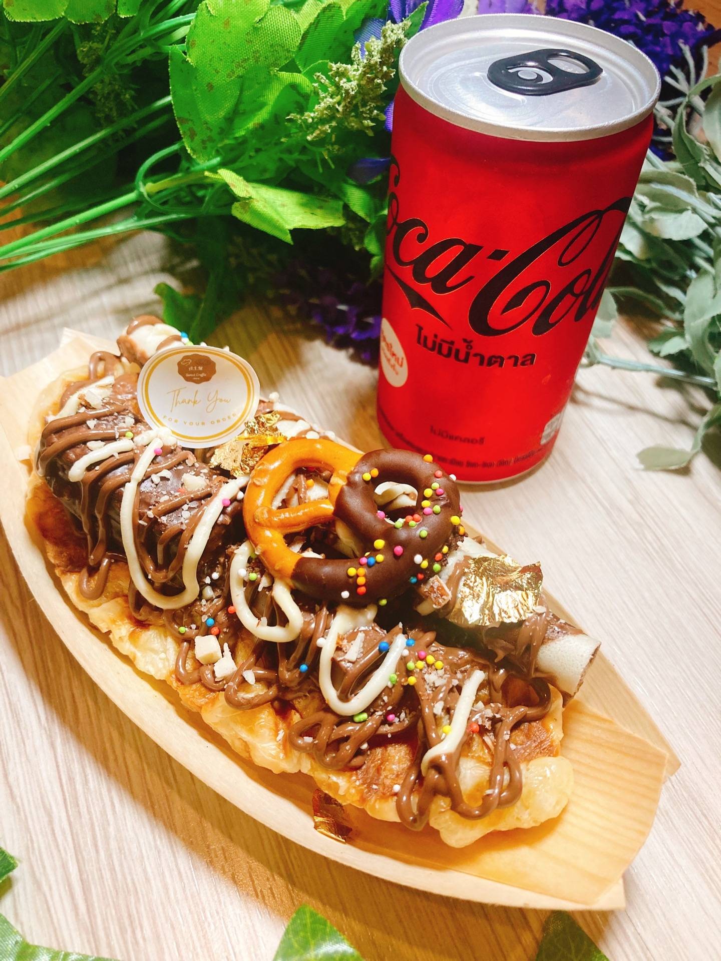 รีวิว A.I.M Sweet เค้กไข่ไต้หวัน - เมนูพิเศษ Nutella Chocolate Croffle