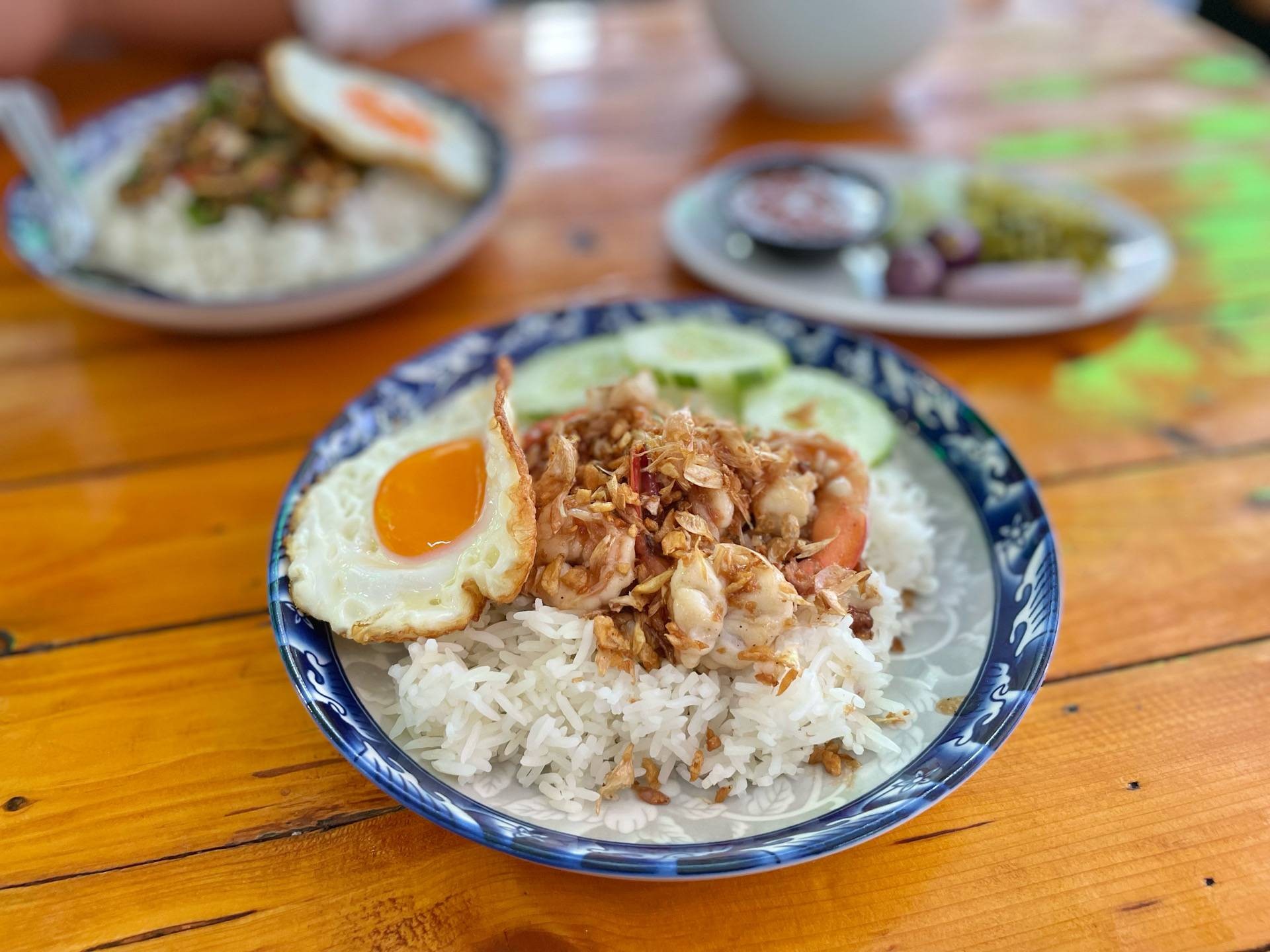🍛 ข้าวผัดกระเทียมกุ้งไข่ดาว. (ราคา 70 บาท) ร้าน ร้าน Mhan-หมาน