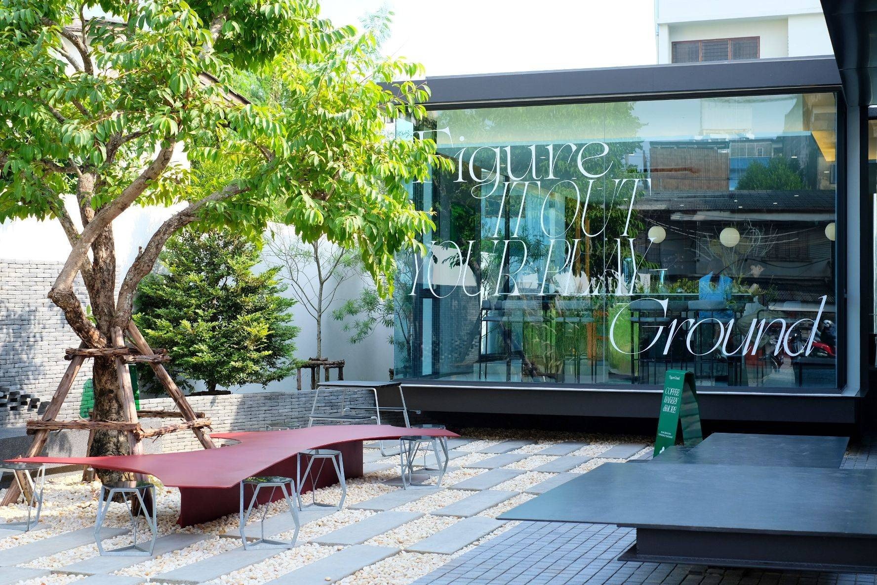 รีวิว figureground.cafe figureground.cafe - คาเฟ่ร้านสีเขียวสวย