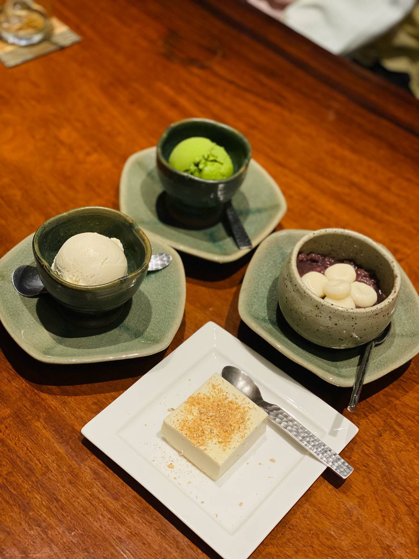 tofu icecream w/red bean and moji • Tonyu Cheesecake, Tofu Icecream ...