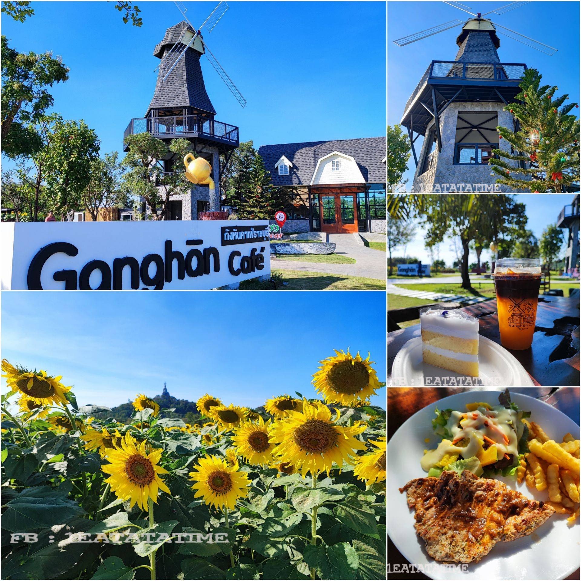 รีวิว Ganghan Cafe Ratchaburi - คาเฟ่กลางทุ่งทานตะวัน