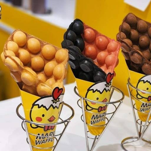 ร้าน Maru Waffle (มารุ วาฟเฟิลฮ่องกง) ตลาดครอบครัวบางกรวย | รีวิวร้านอาหาร