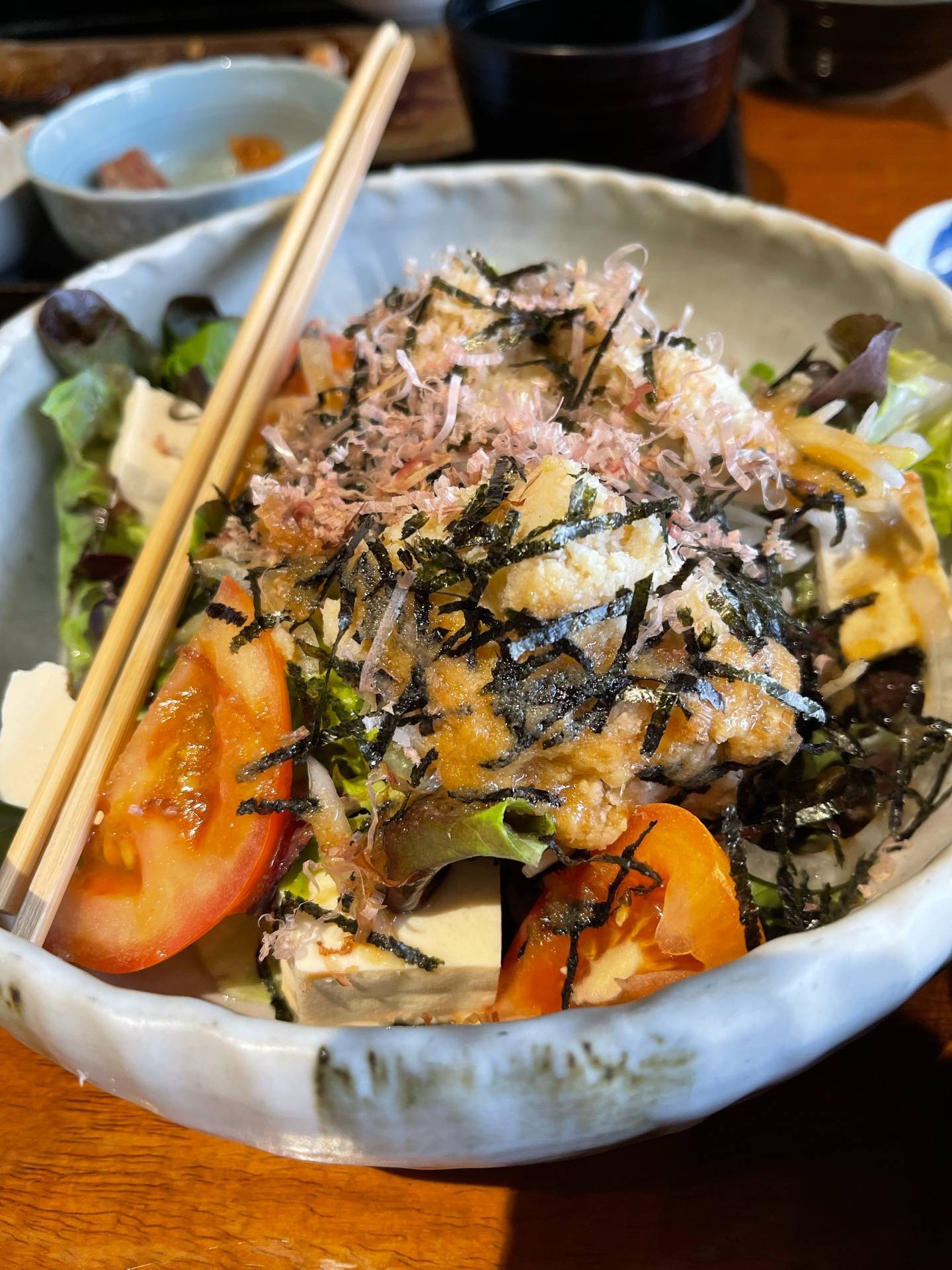 Tofu Salad • มีใส่okara ด้วย ร้าน Suikin Japanese Restaurant