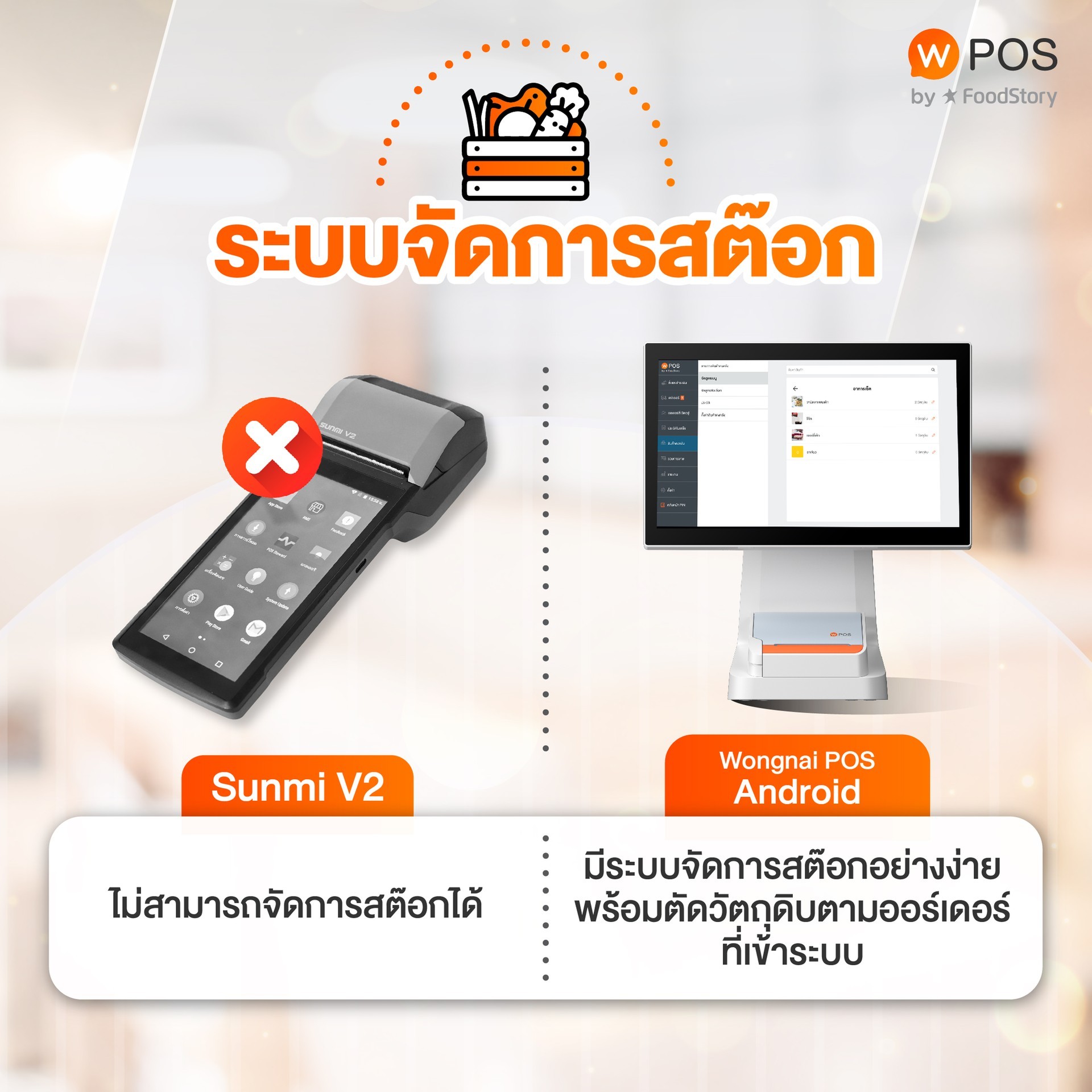 Sunmi V2 VS Wongnai POS Android ระบบจัดการร้านไหนใช่สำหรับคุณ?