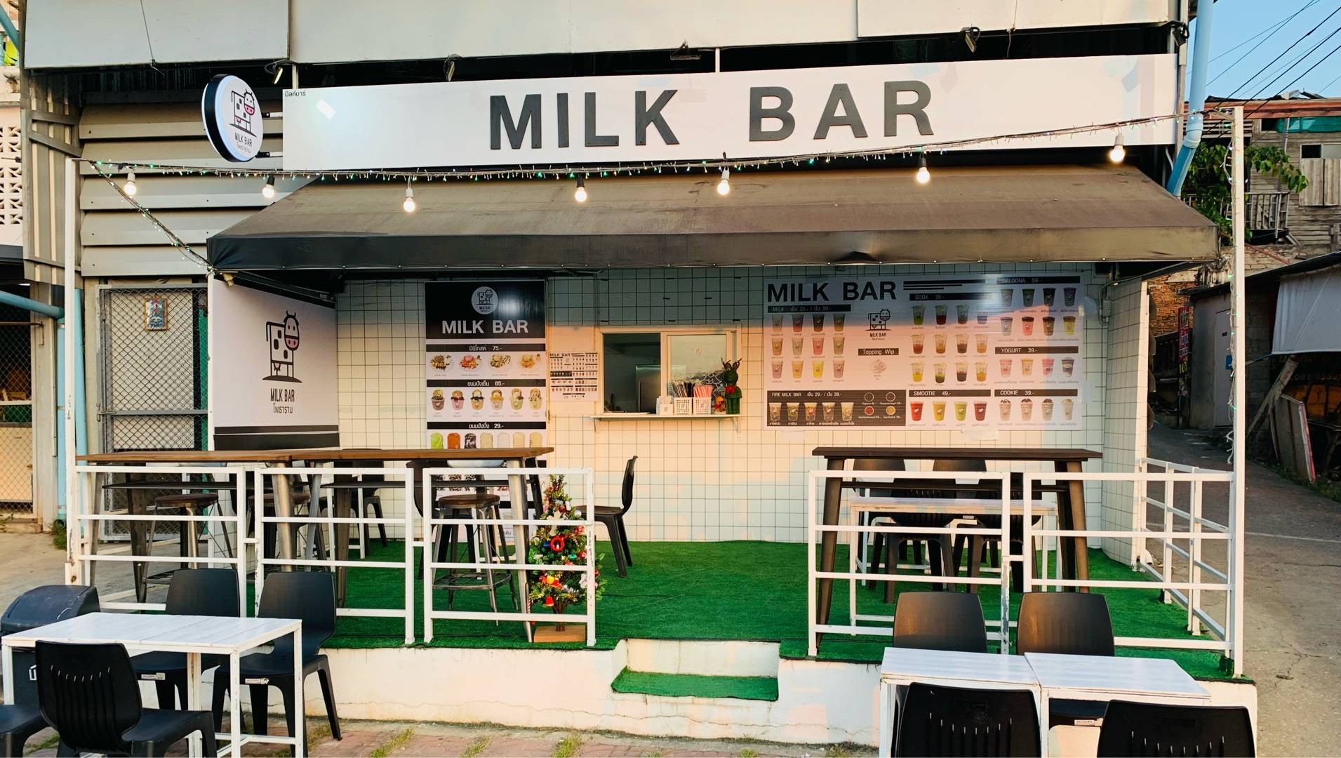 ร้าน MILK BAR ริมเขื่อนโพธาราม | รีวิวร้านอาหาร