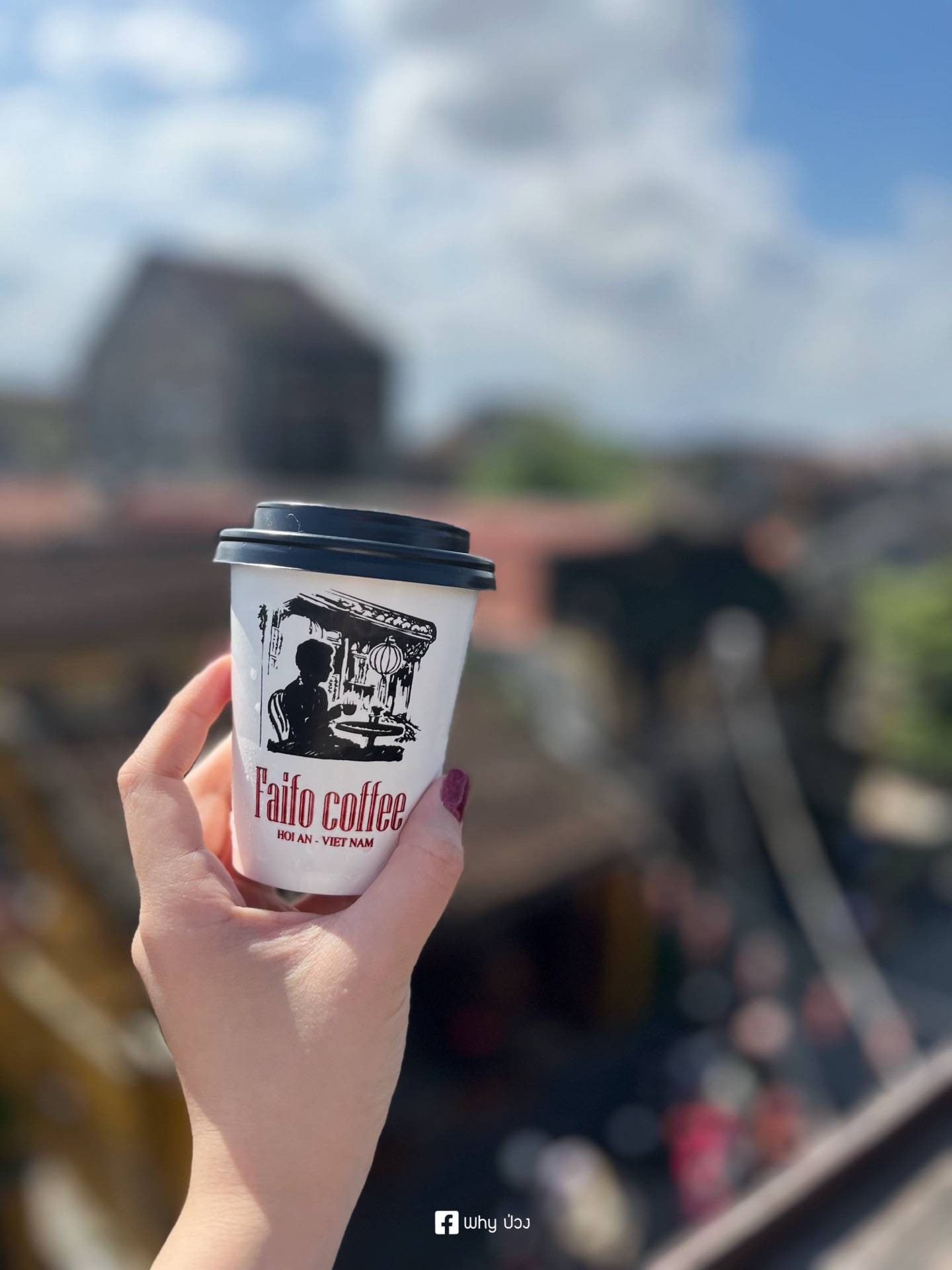 Hot latte ร้าน Faifo Coffee