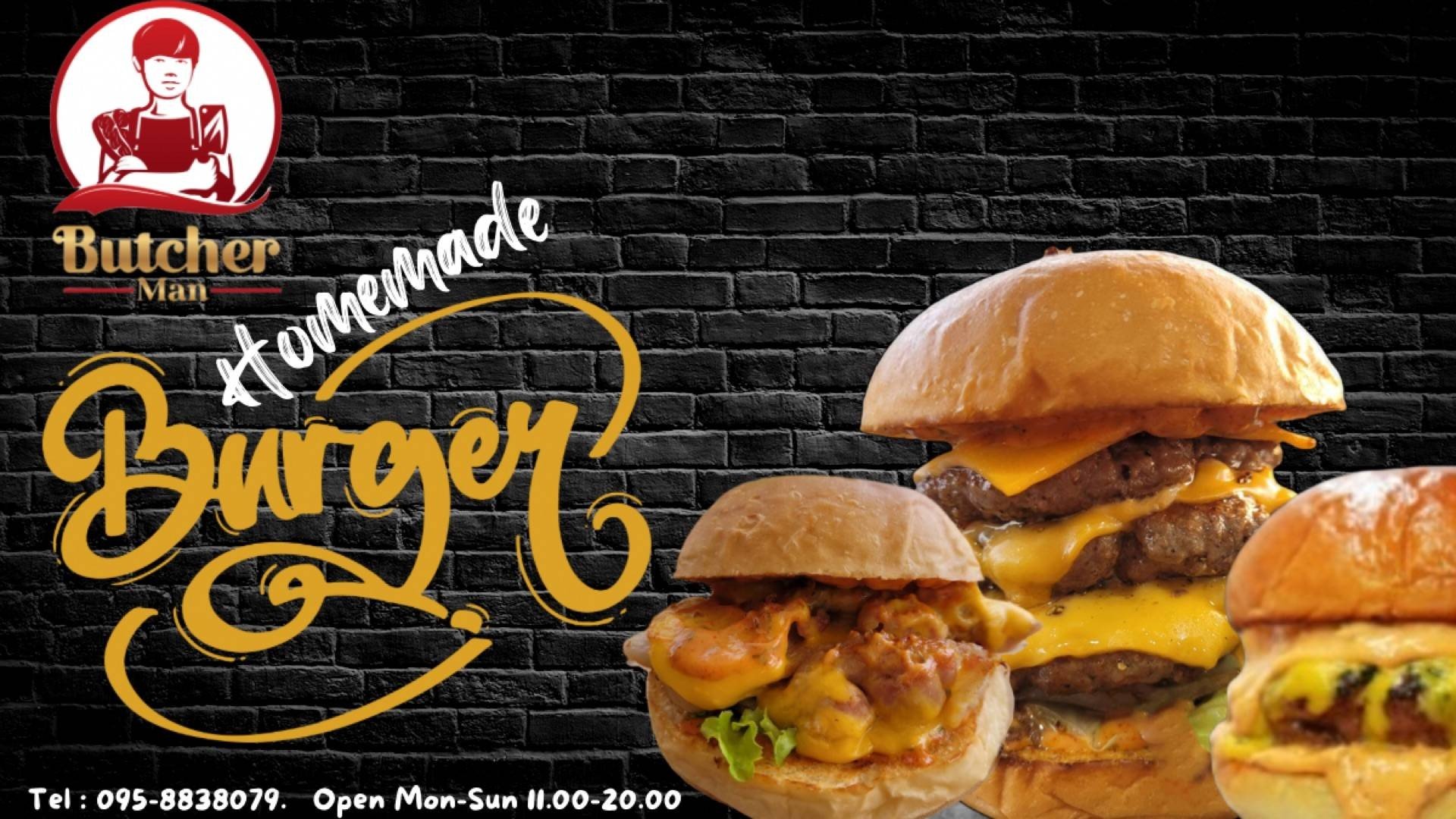 ButcherMan Burger Homemade บ้านกล้วย-ไทรน้อย - สั่งอาหารเดลิเวอรี ...