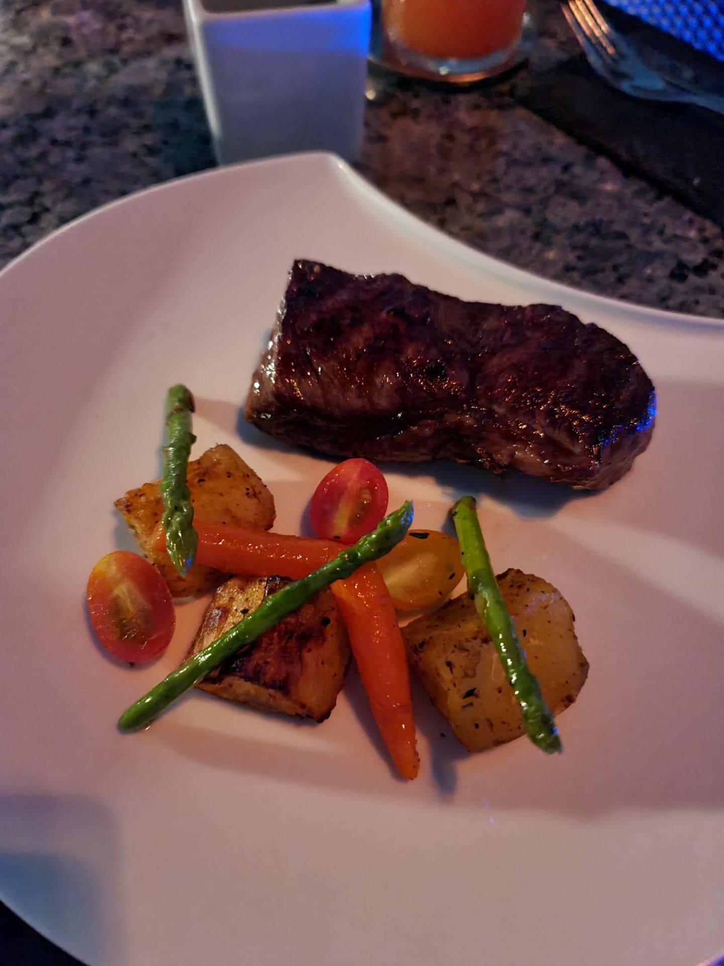 Grilled AUS Sirloin Steak ร้าน Vertigo and Moon Bar