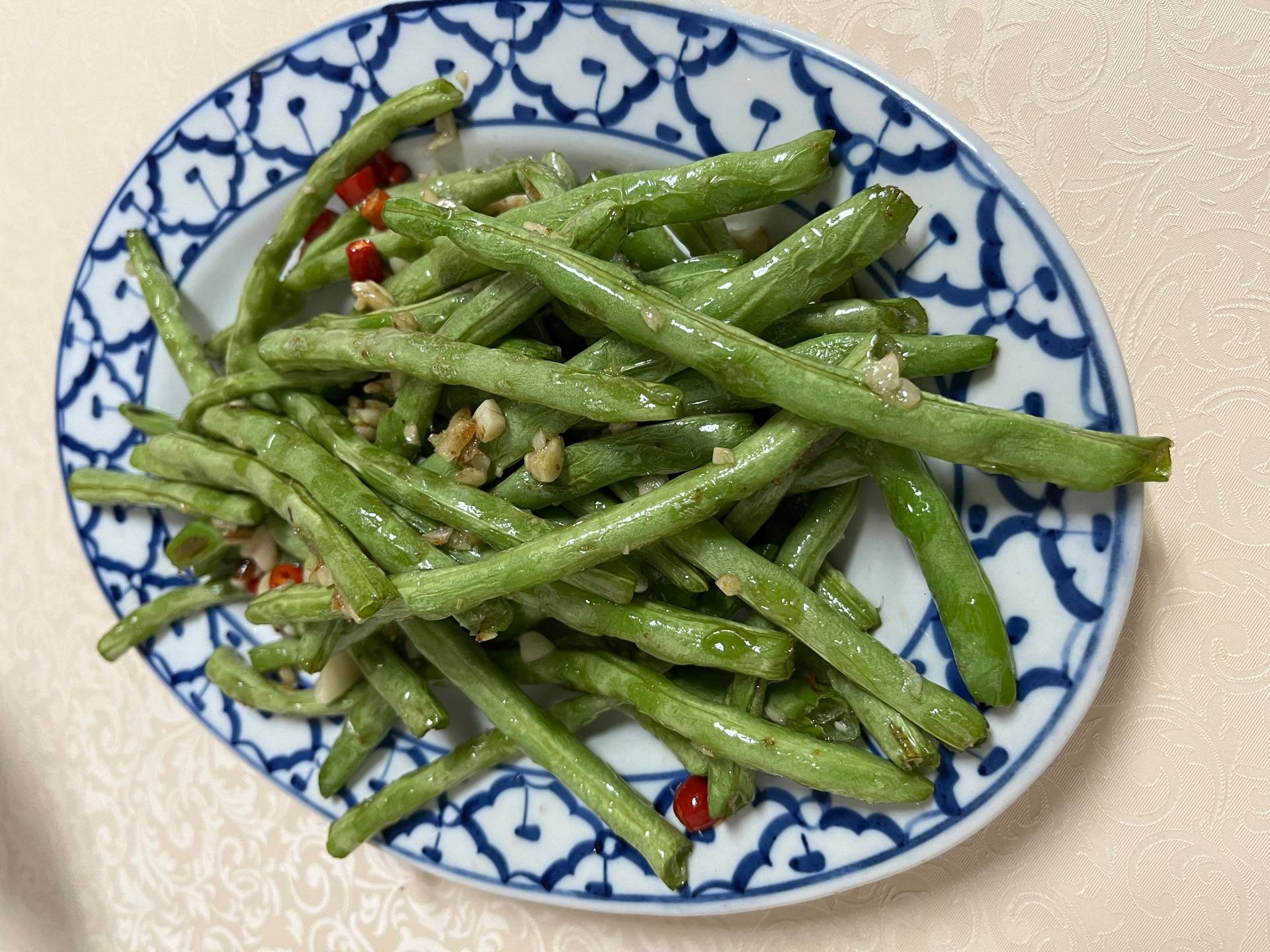 ผัดถั่วแขก ร้าน ร้านเกี๊ยวจีน (มโนรมย์) พระราม 4