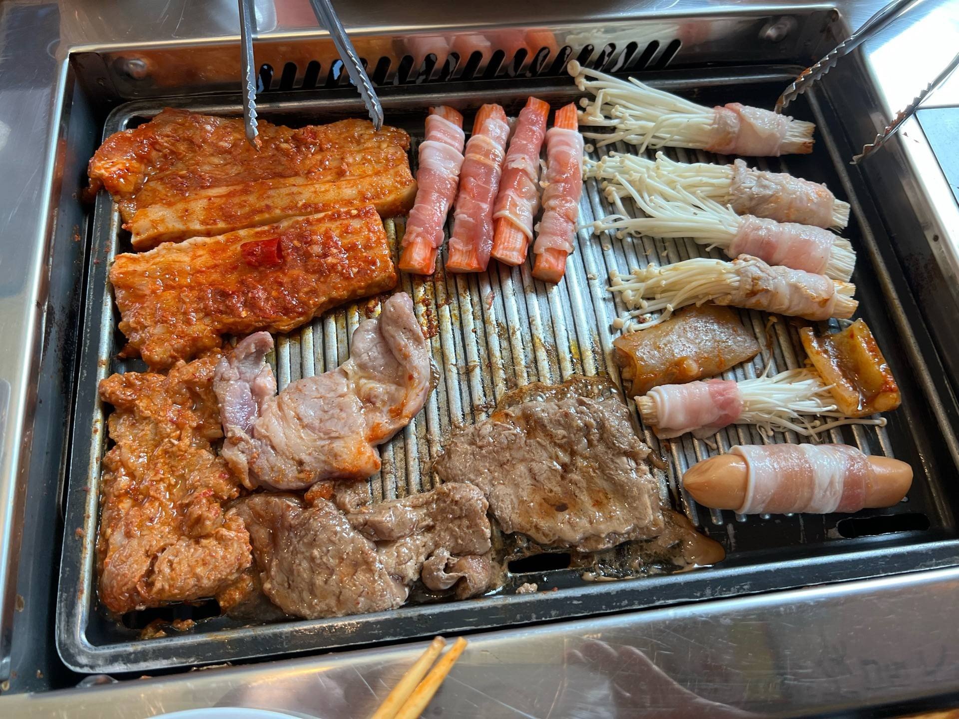 รีวิว ปิ้งย่างหมูเกาหลี Sam Gyup Sal BBQ สาขาสรงประภา - บุฟเฟ่หมูย่าง ...