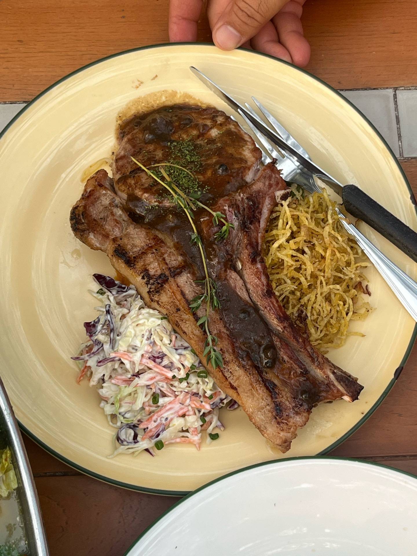 Pork chops ร้าน The Sky Gallery