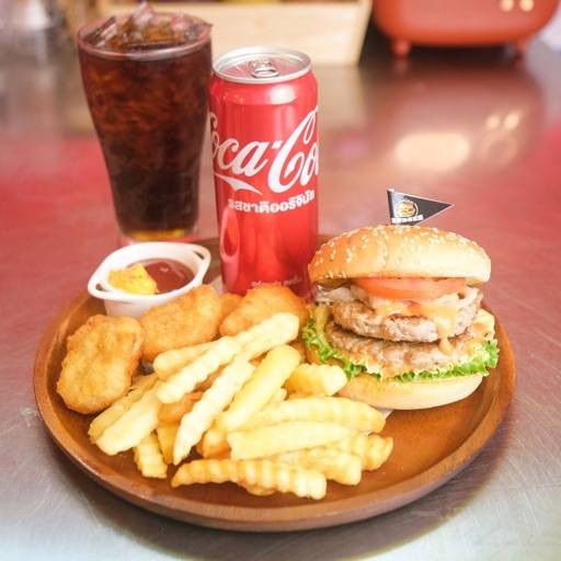 ร้าน Alan burger & Nana cafe สาขาตลาดชัยมงคล | รีวิวร้านอาหาร