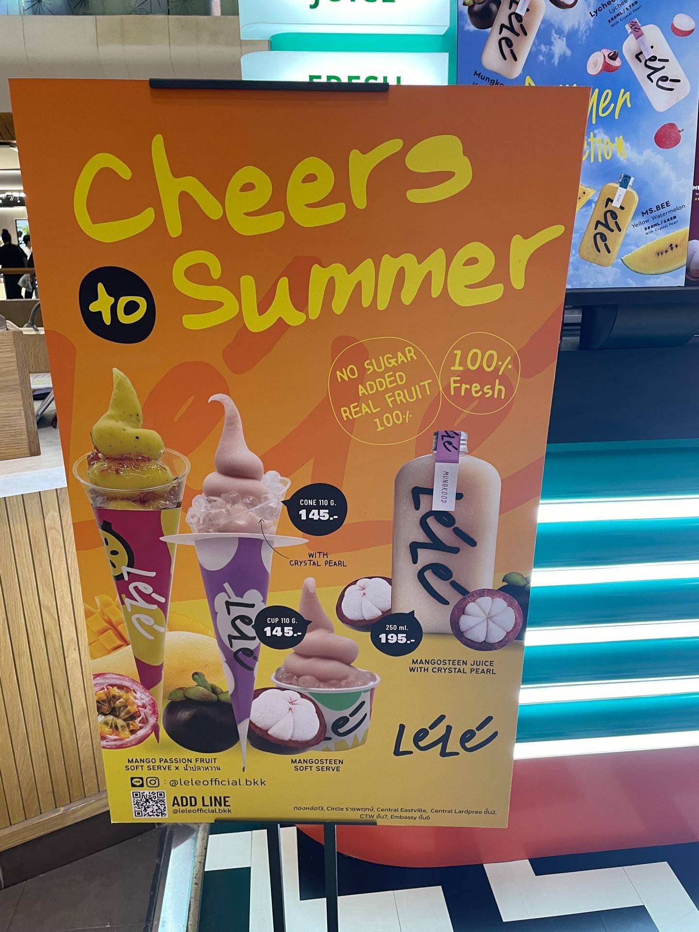 รีวิว Lele juice bar Central Ladprao - Mangosteen soft serve