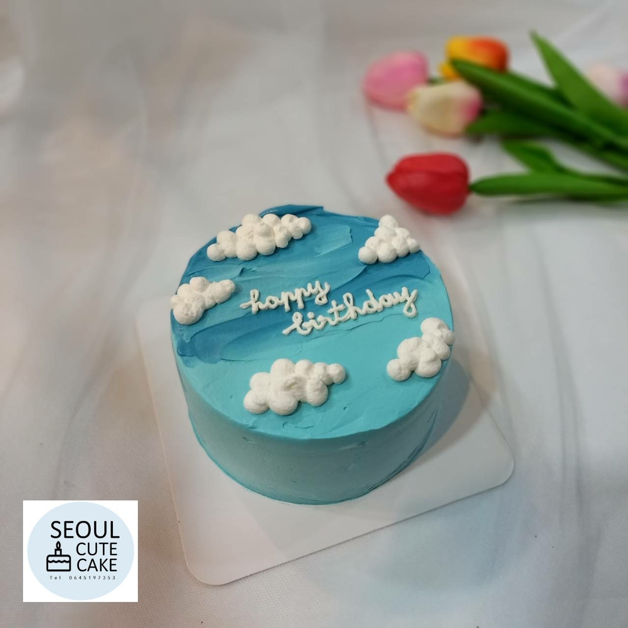 รูป Seoul cute cake เค้กวันเกิดมินิมอล หมู่บ้านพฤกษาทาว์น ราชพฤกษ์