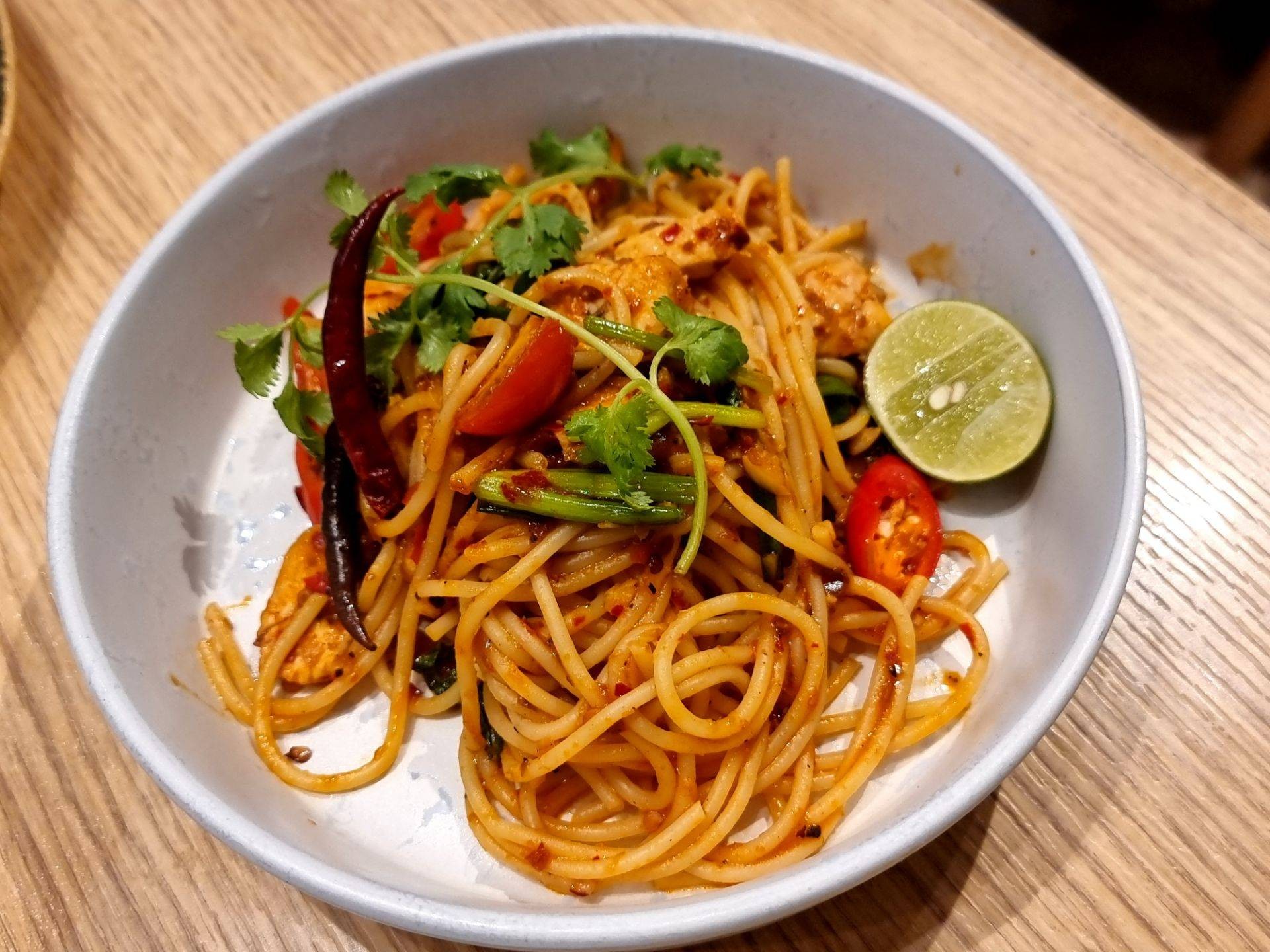 สปาเก็ตตี้ต้มยำไก่ ร้าน Spaghetti Factory เซ็นทรัลเวิลด์