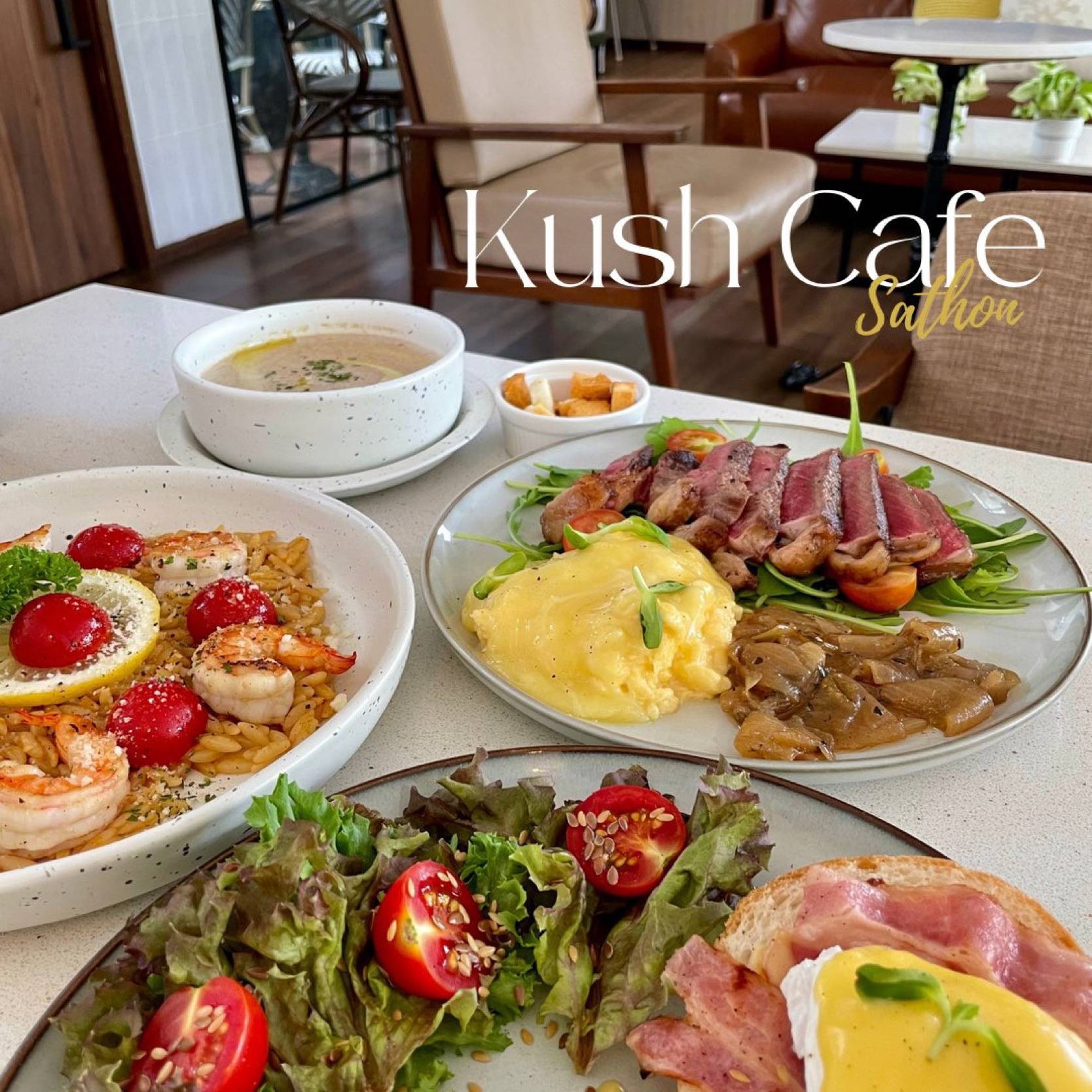 รีวิว Kush Cafe & Bacaro นางลิ้นจี่ - ร้าน brunch สุดมินิมอล แถวนาง ...