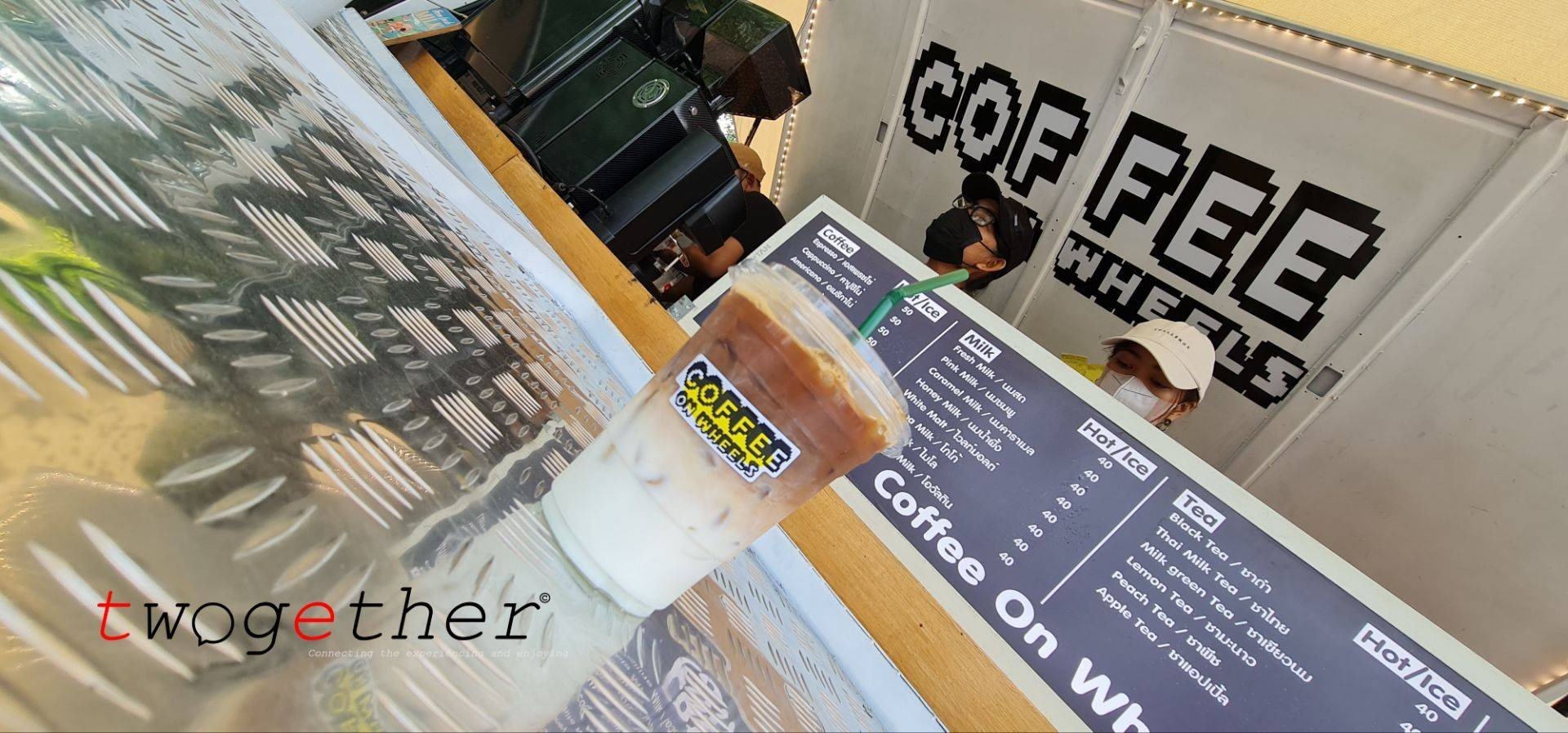 รีวิว coffee on wheel - อีกหนึ่งร้านคอฟฟี่ดีๆที่ตลาดจริงใจ