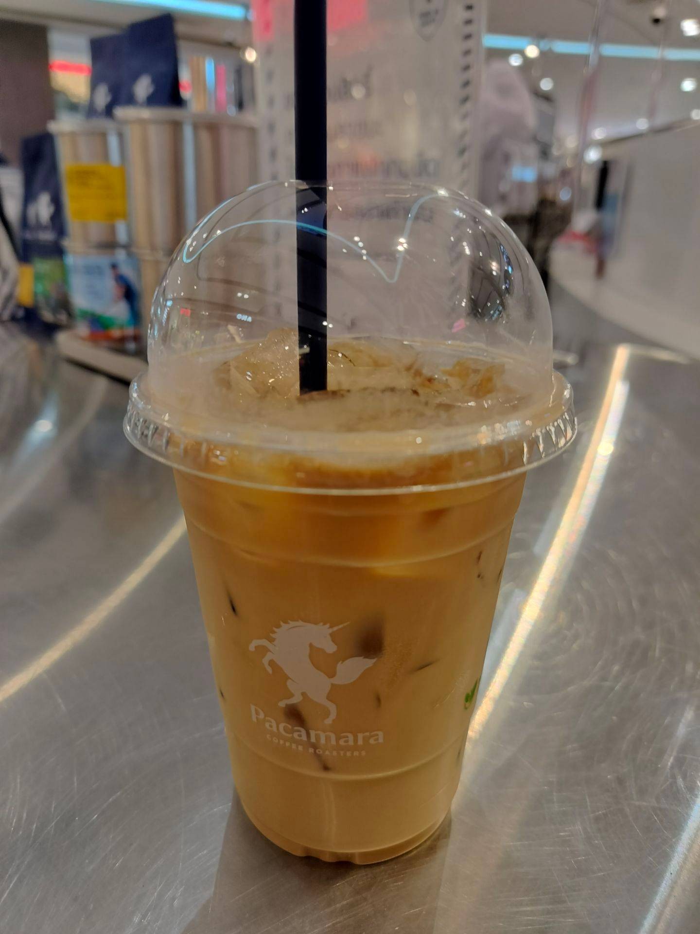 Iced Caffe Latte • 110 THB ร้าน PACAMARA เซ็นทรัล ปิ่นเกล้า