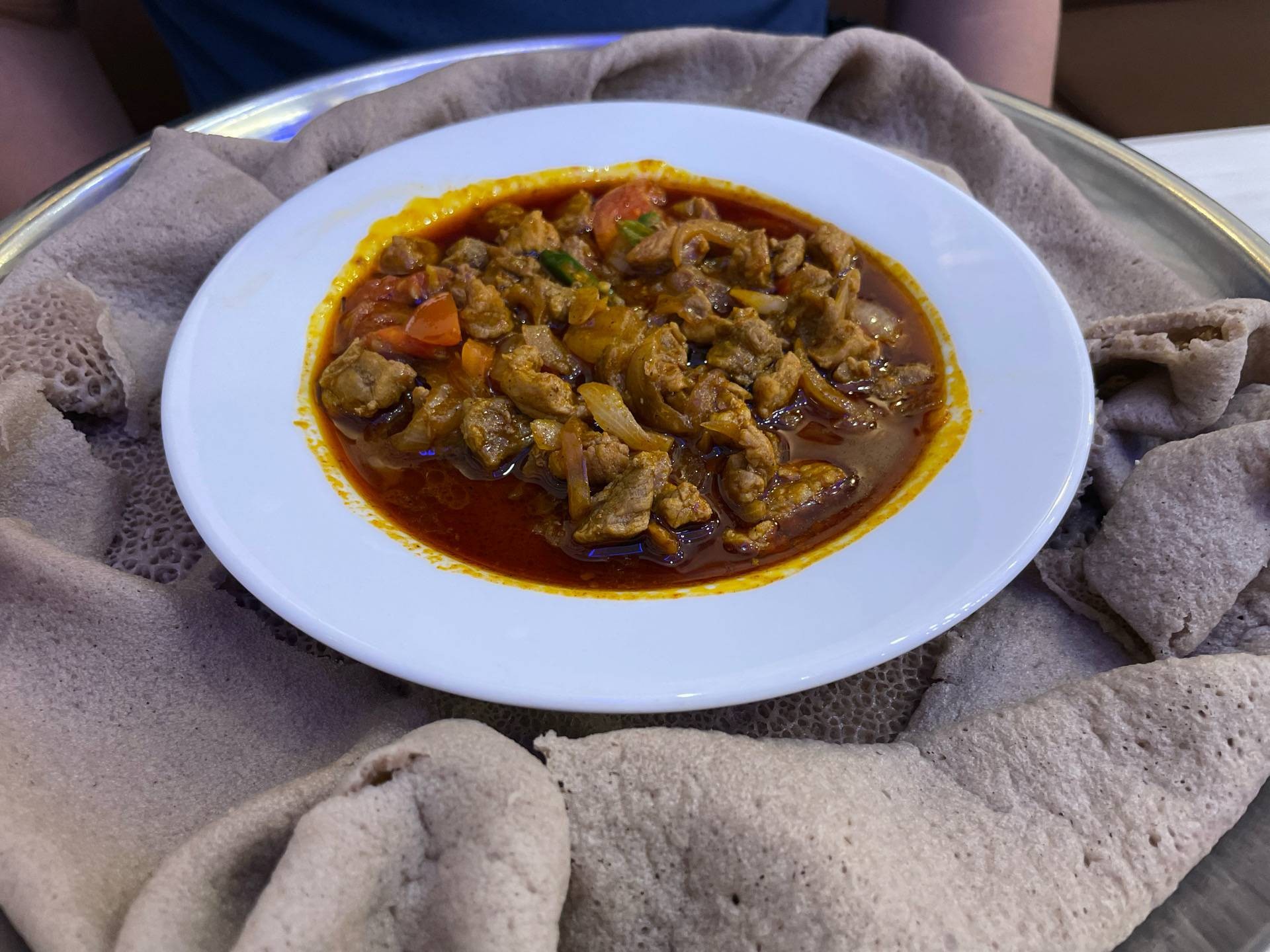 Awaze tibs beef ร้าน Taye Ethiopian Restaurant