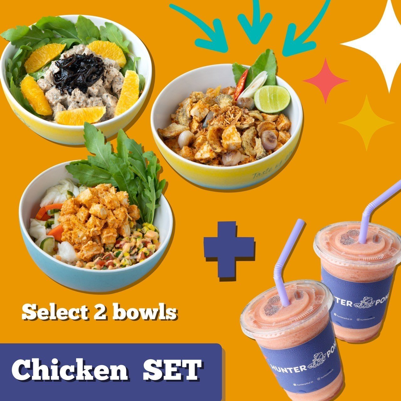 ดีลส่วนลดพิเศษร้าน Hunter Poke (ฮันเตอร์ โป๊ะเกะ) เซตอาหารสุขภาพสไตล์ ...