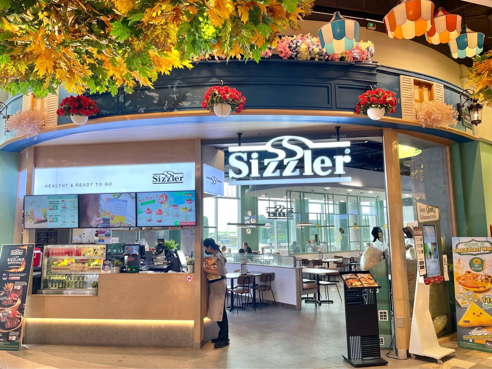 รีวิว Sizzler Terminal 21 Rama 3 - วิวเด็ดติดริมแม่น้ำเจ้าพระยา กินผัก ...