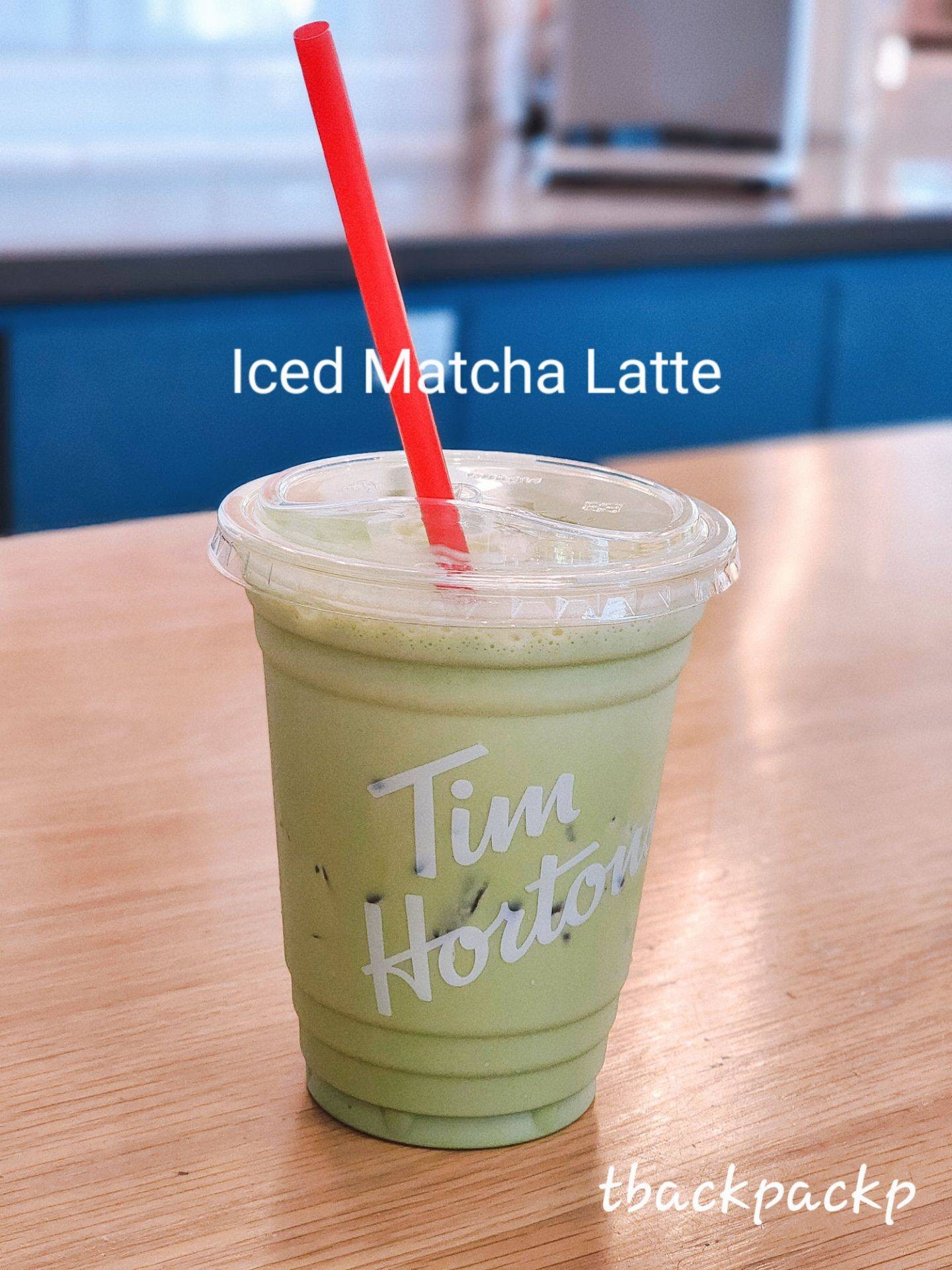 Iced Matcha Latte (มัทฉะลาเต้เย็น) ร้าน Tim Hortons สามย่าน มิตรทาวน์