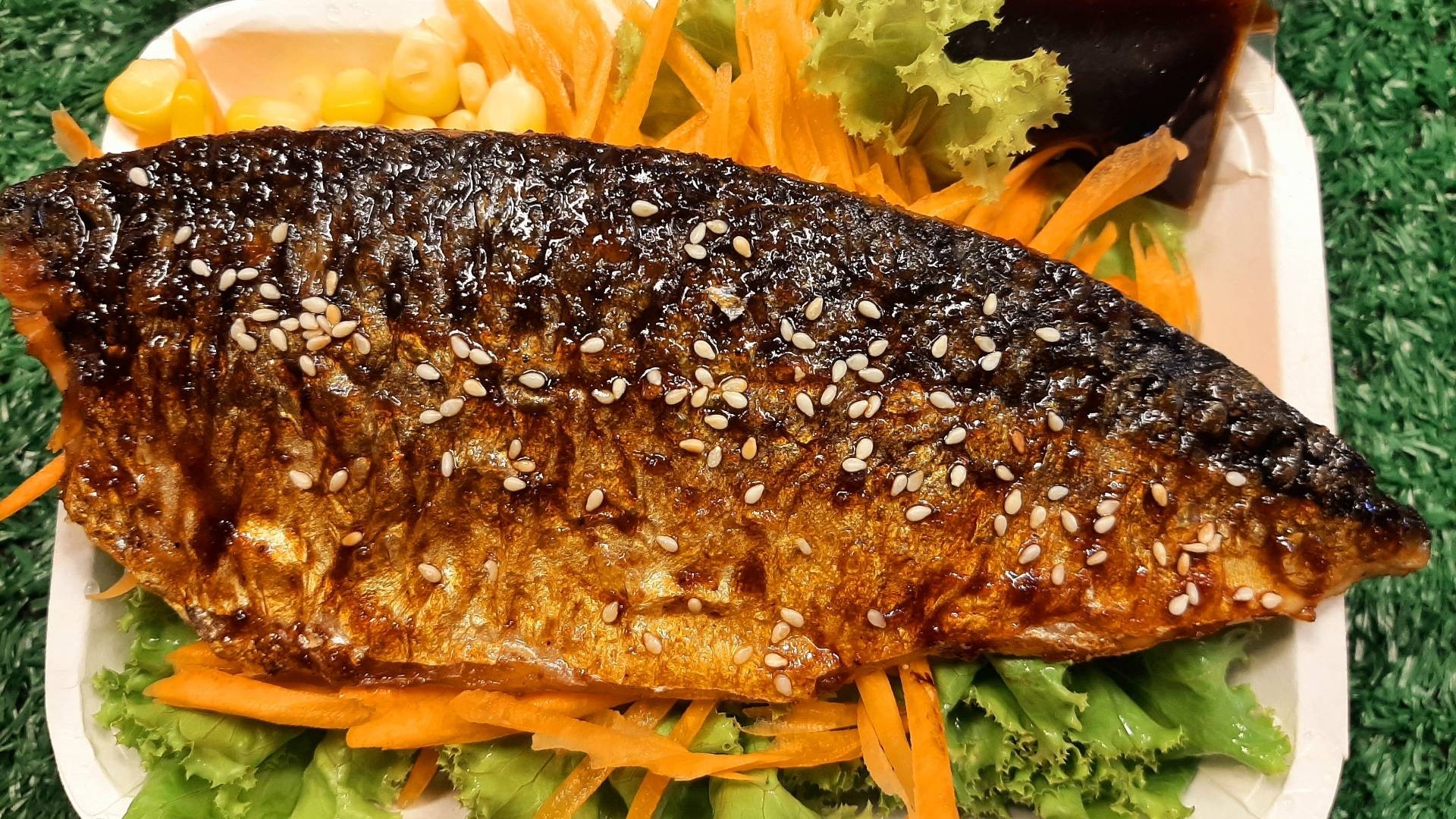 💥สุโค่ย ข้าวปลาซาบะย่าง ไร้ก้าง 🐟 ข้าวหน้าไก่เทอริยากิ ยากิโซบะ ข้าว ...