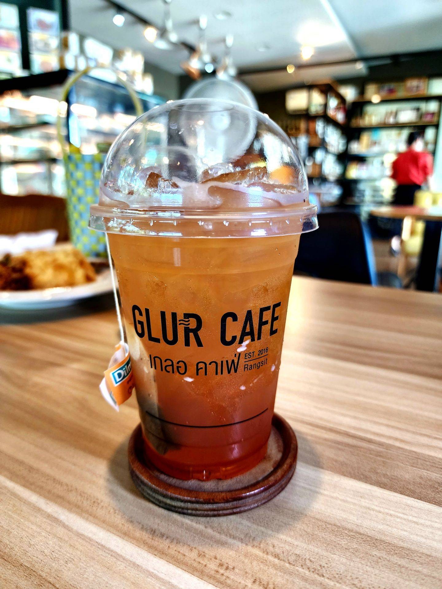 ชาพีชน้ำผึ้งมะนาว ร้าน Glur Cafe Rangsit