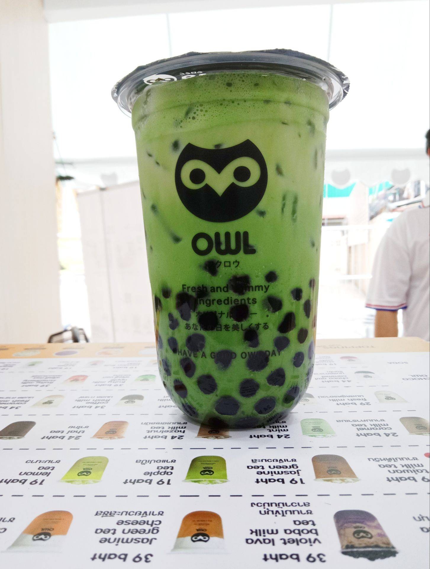 รีวิว Owl Cha (อาวน์ชา) สาขาวัดท่าพระ ท่าพระ - ชาเขียวมัทฉะ ไข่มุก 4 ...