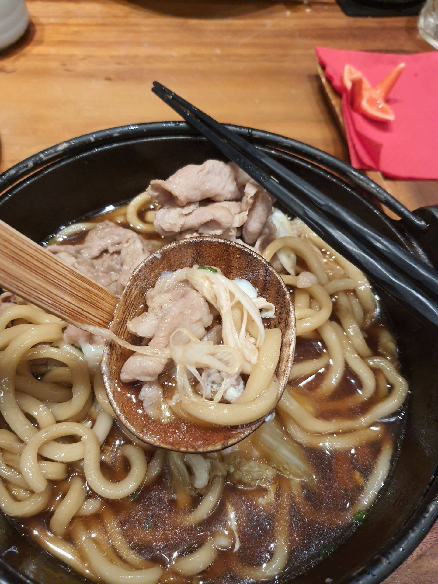 Sukiyaki Udon sliced pork ร้าน Tsuru Udon เซ็นทรัลเวิลด์