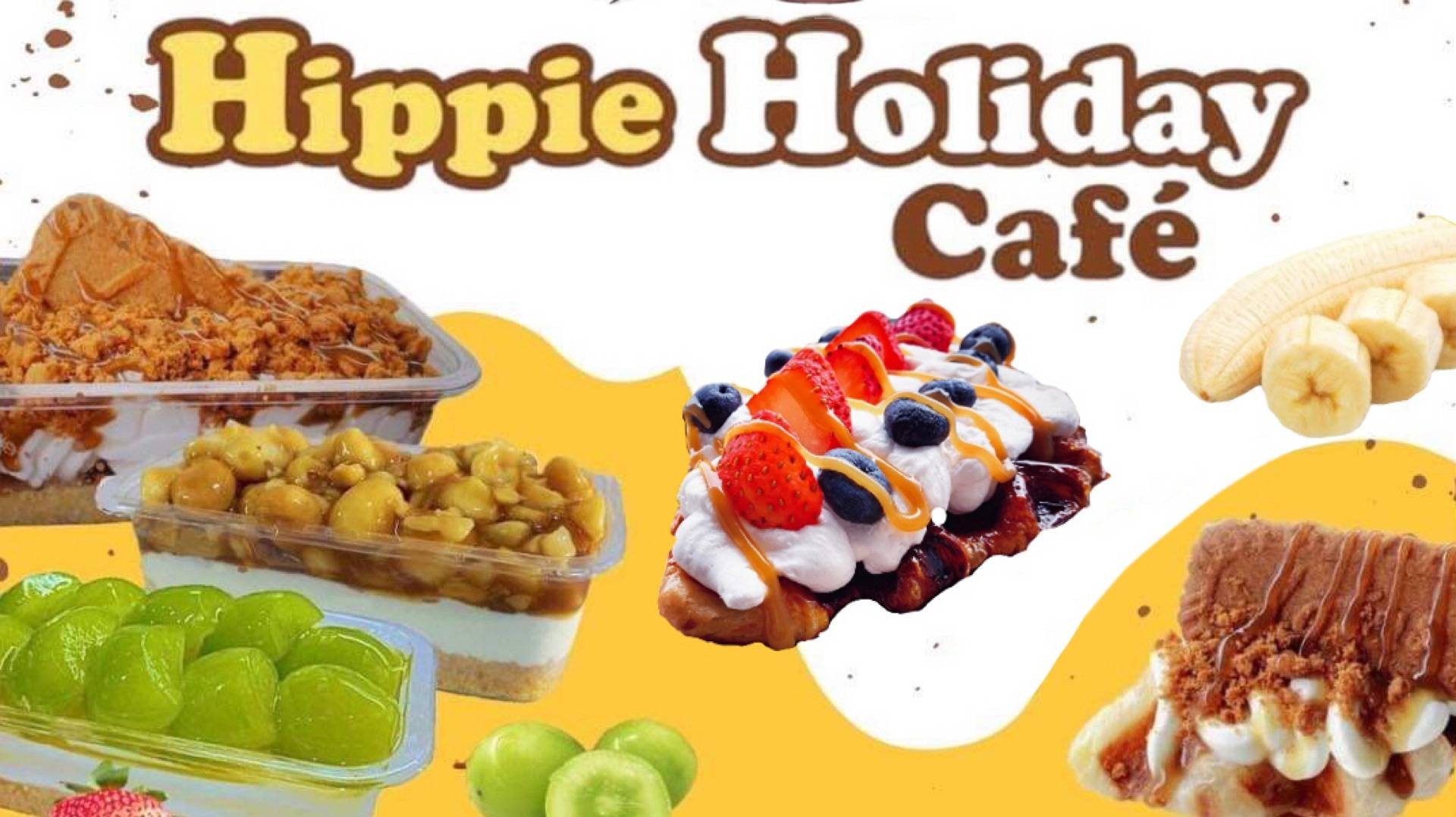 Hippie Holiday Cafe. Croffle ครอฟเฟิล & Banoffee pie บานอฟฟี่ พาย &Tea ชา & Homemade Greek ...