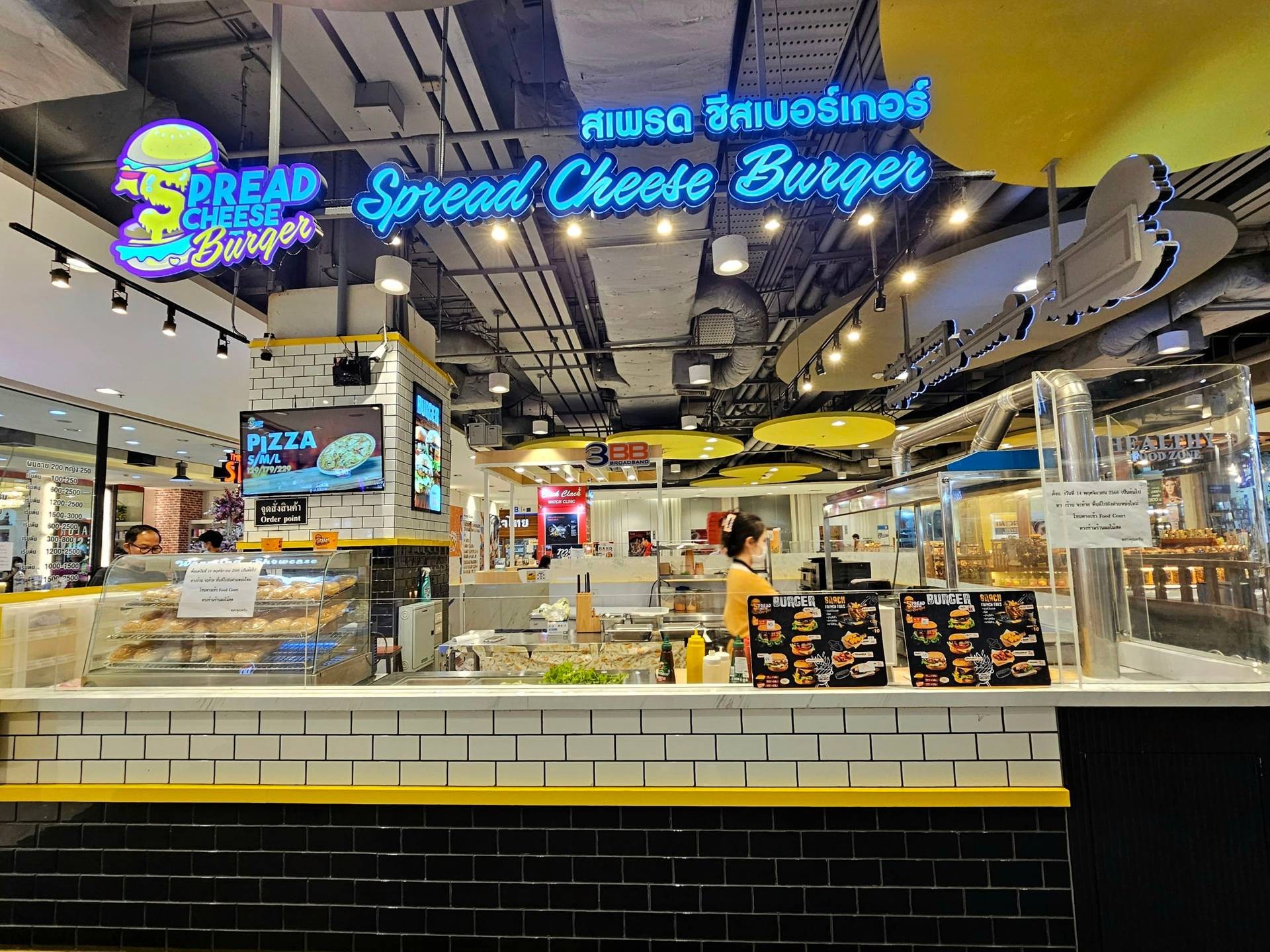 รีวิว Spread Cheese Burger ซีคอน บางแค - เบอร์เกอร์ไก่กรอบ