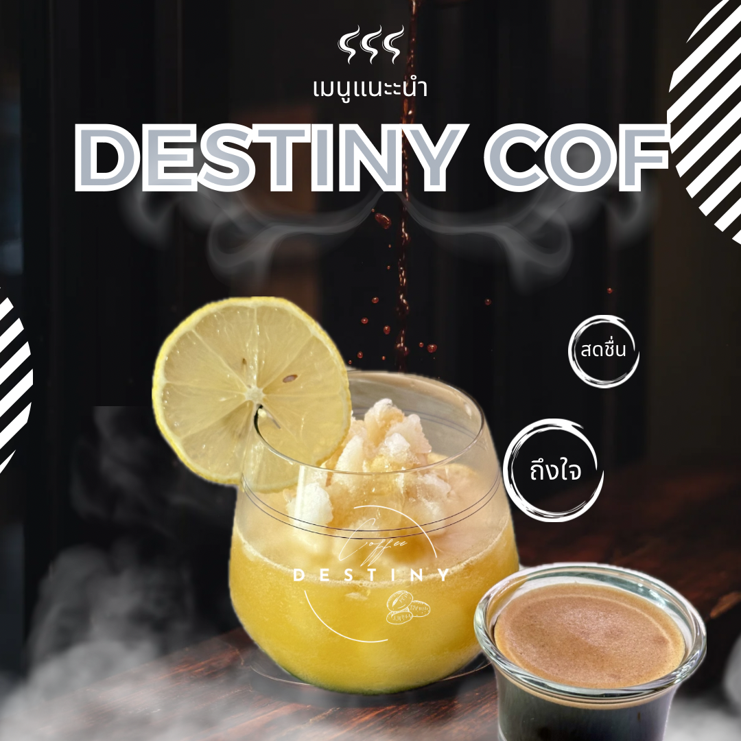 [รีวิว] ร้าน Destiny Coffee (ซิ่นสองต่อน) ยโสธร | เมนูแนะนำ รูปภาพ ราคา
