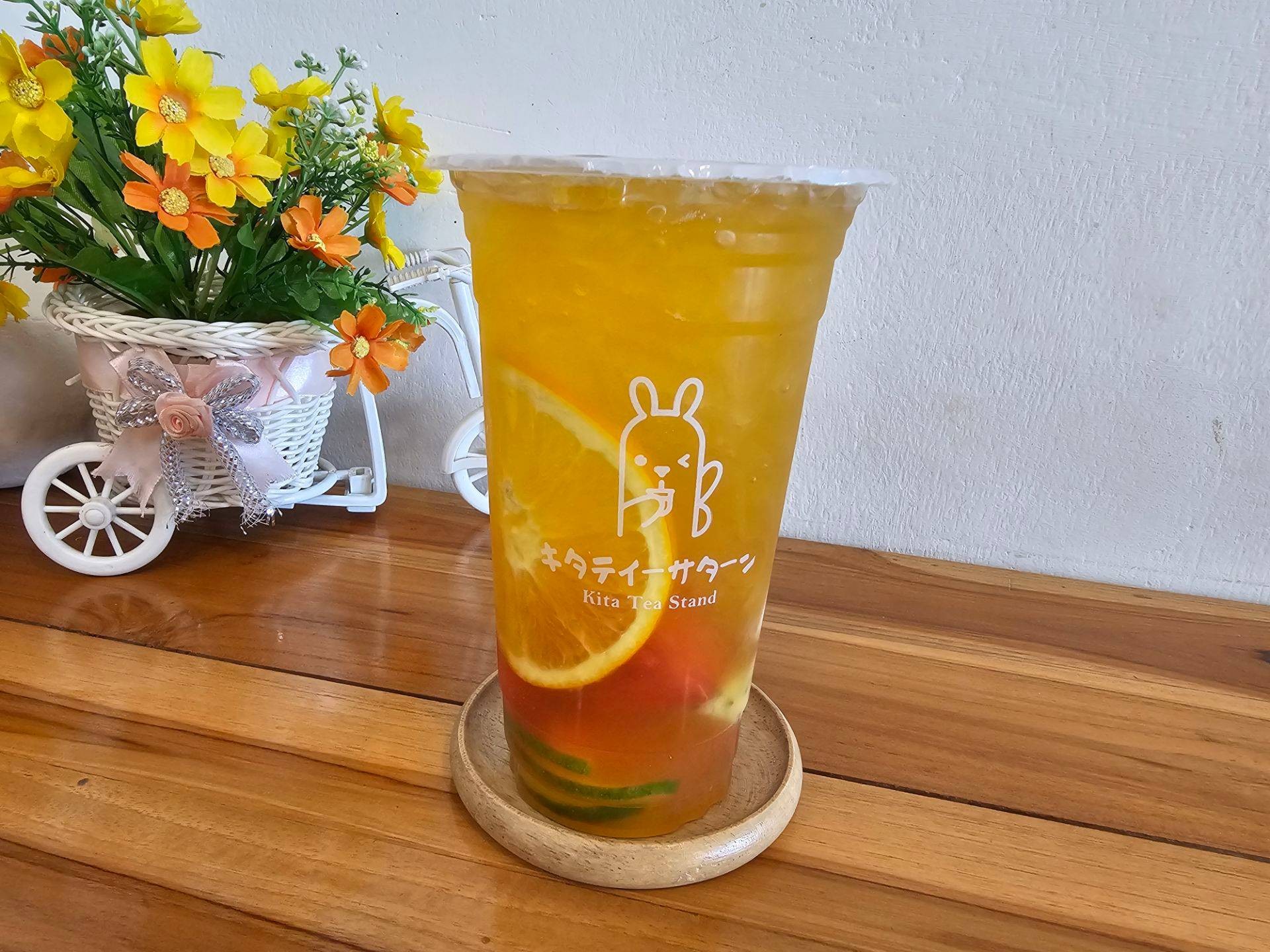 รีวิว Kita Tea Stand สาขาตลาดเทศบันเทิงระยอง - cafe ชาน่ารัก
