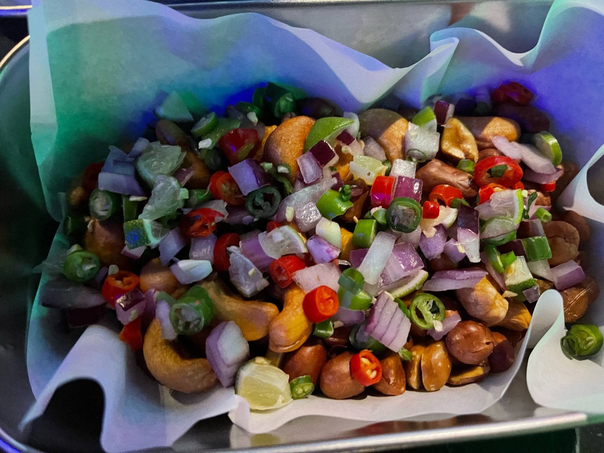 ยำถั่วรวม ร้าน Atmos on top Silom Edge