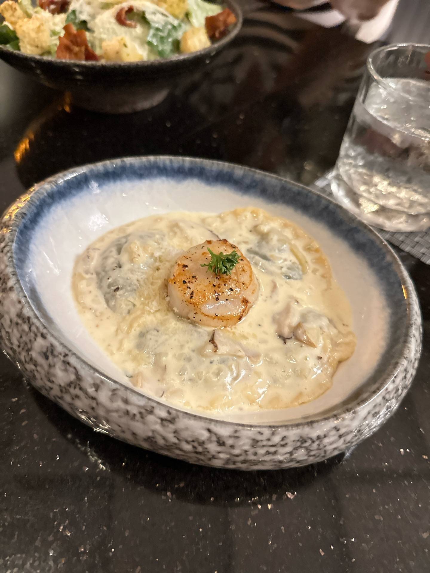 Scallop Ravioli ร้าน CUT Raw & Grilled และ Chez Miline