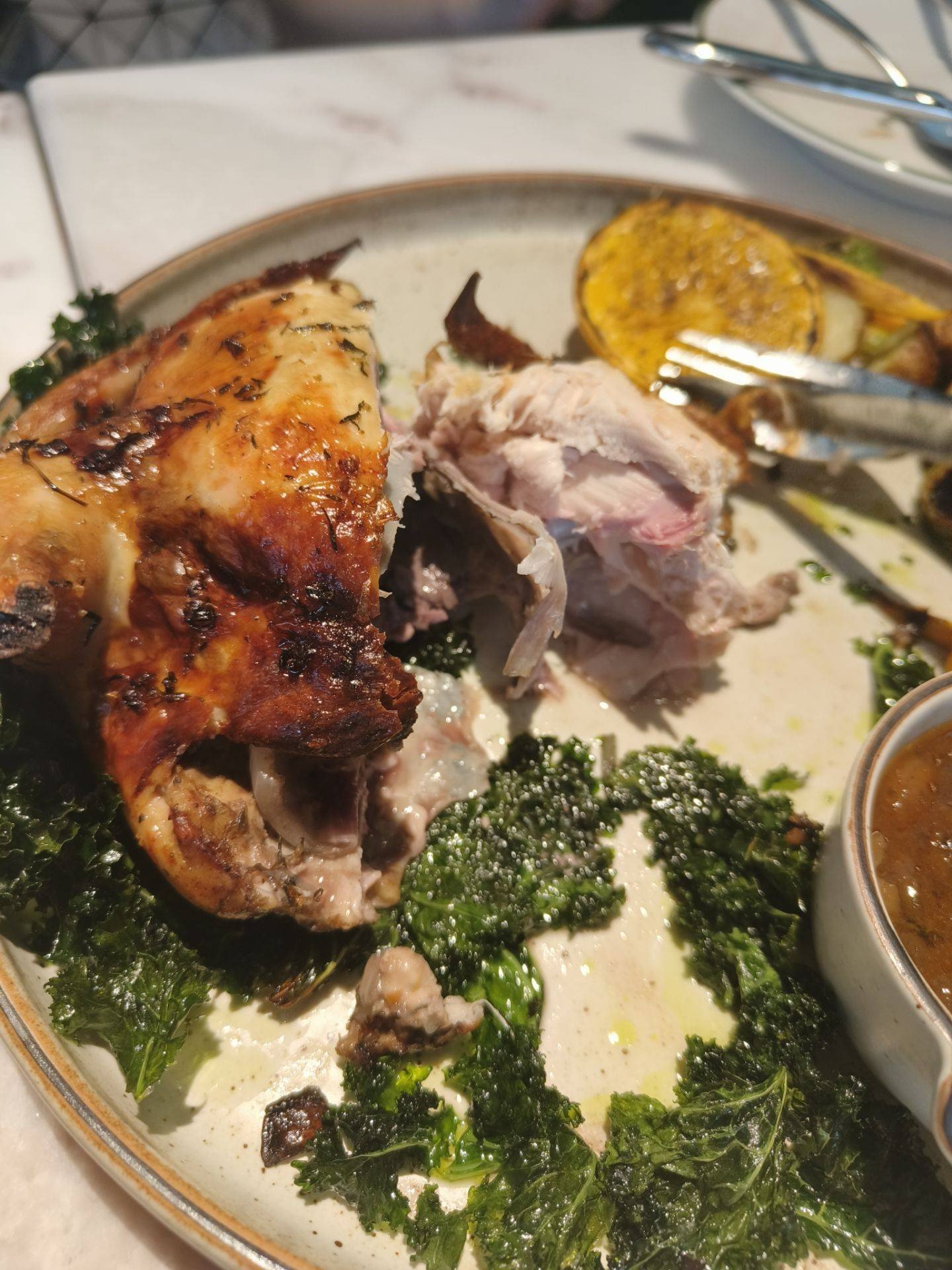 Roasted Baby Chicken (Holiday Plates Menu) • ราคา 650 บาท ร้าน ...