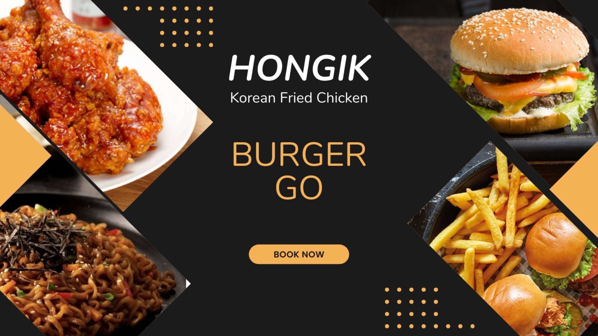 Hongik Korean fried chicken X Burger GO Main - สั่งอาหารเดลิเวอรี ...