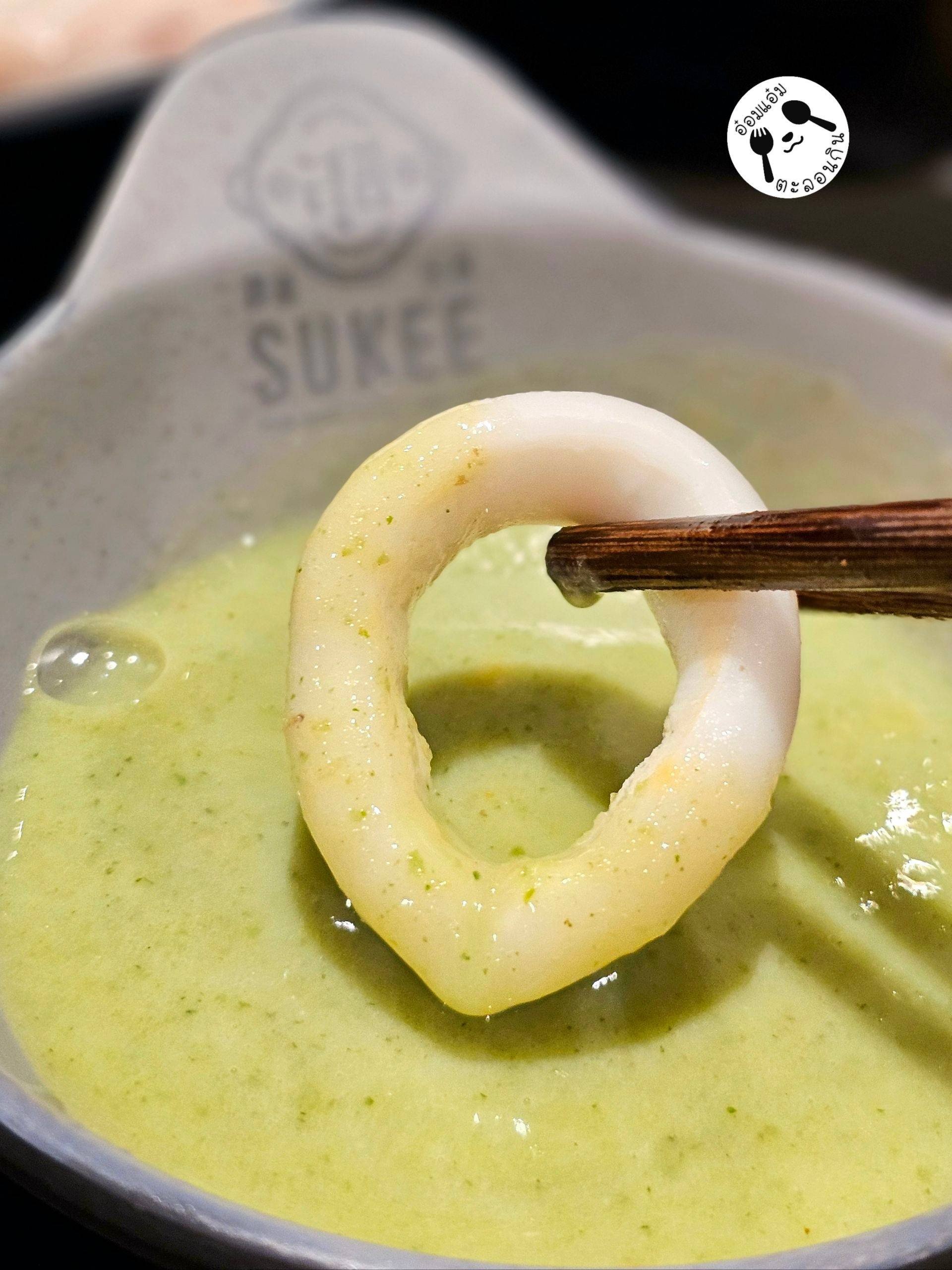 ปลาหมึกกล้วย ร้าน Sukee Mala Hotpot