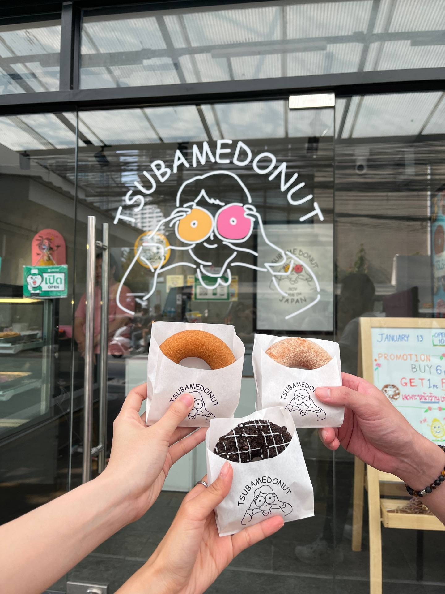 รีวิว Tsubame donut Villa Market Sukhumvit 49 - Donutญี่ปุ่งสไตล์