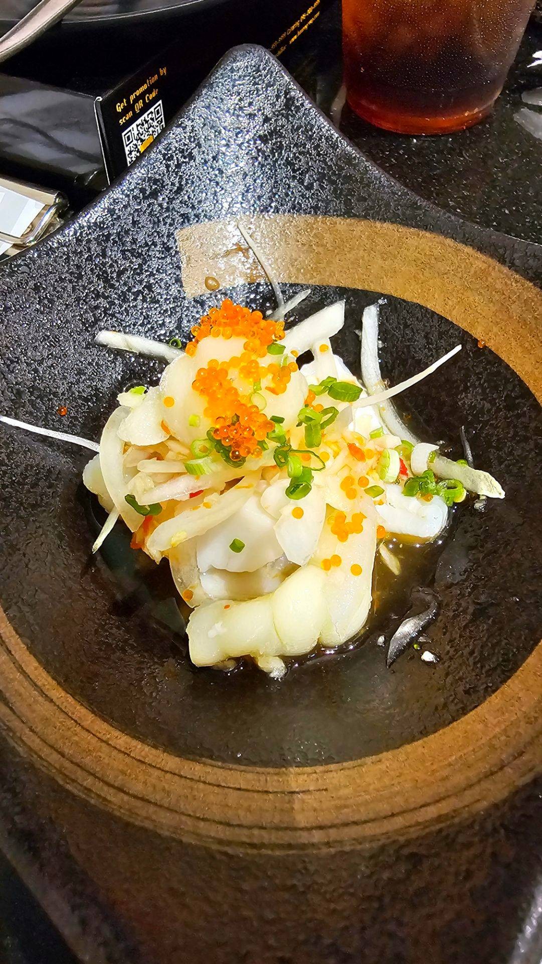 ยำไข่ปลาหมึก ร้าน Kouen Sushi Bar Index Living Mall บางนา